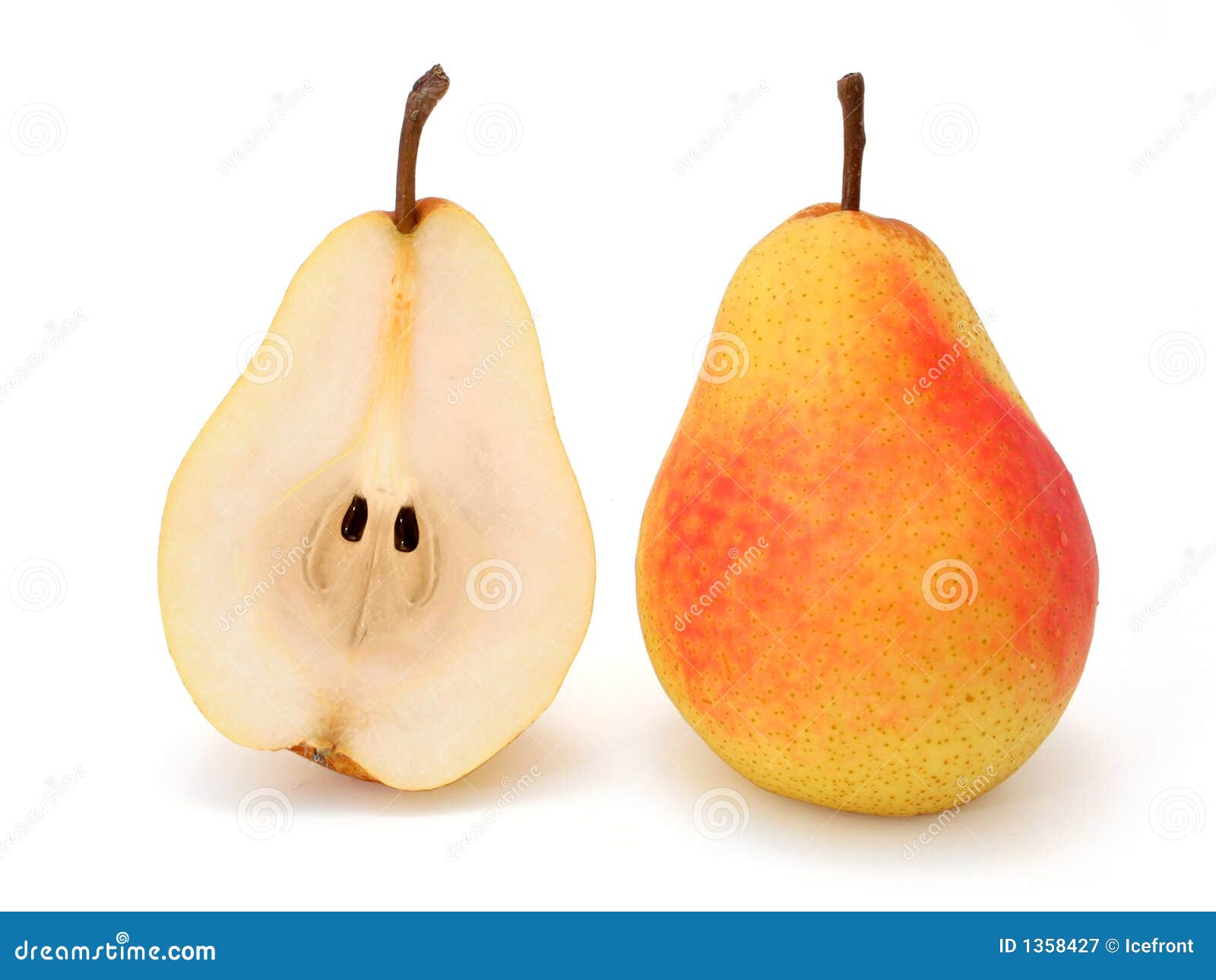 Conjunto y media pera imagen de archivo. Imagen de entero - 1358427