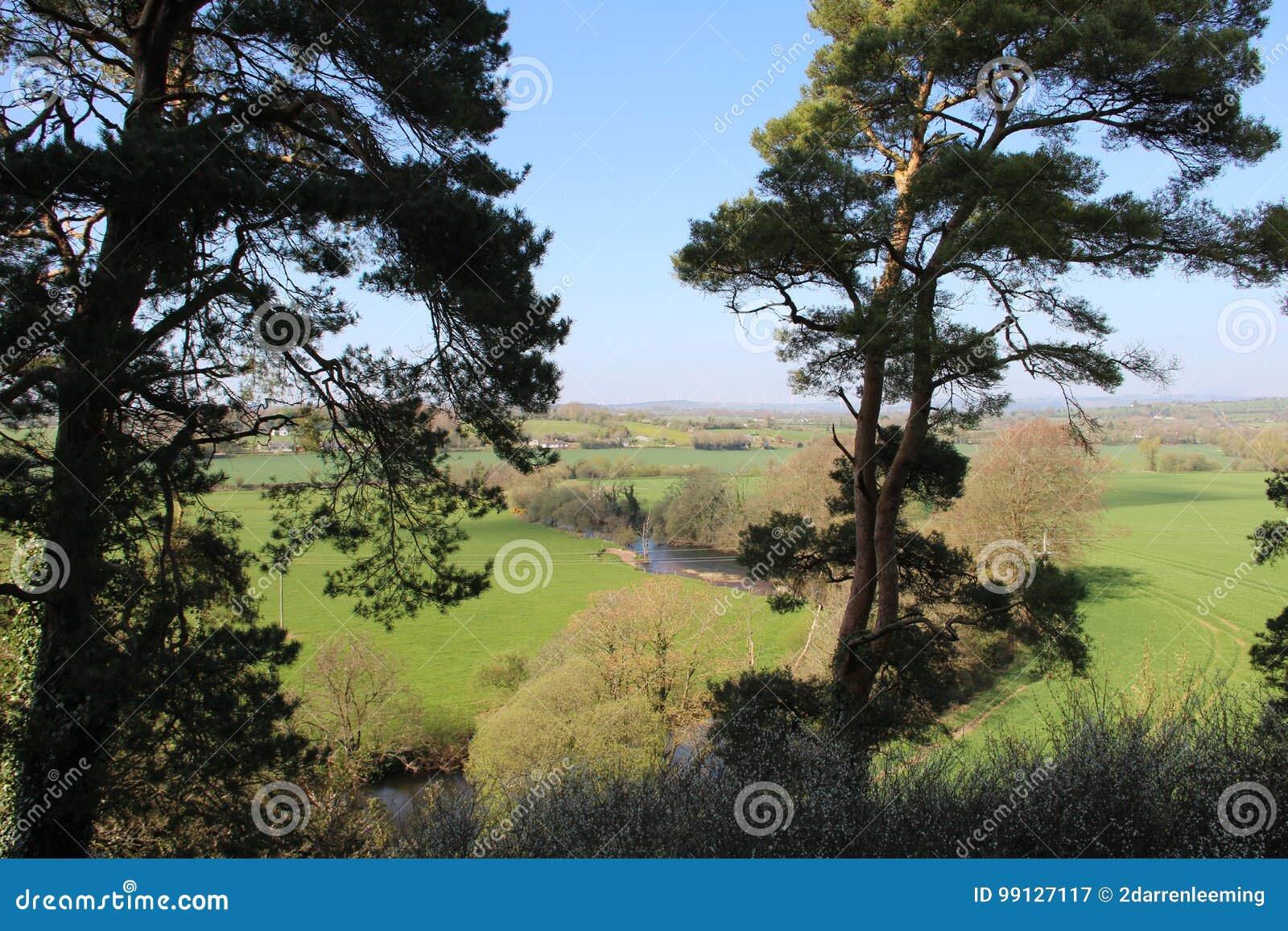 View from Conna castle stock image. Image of pasture - 99127117