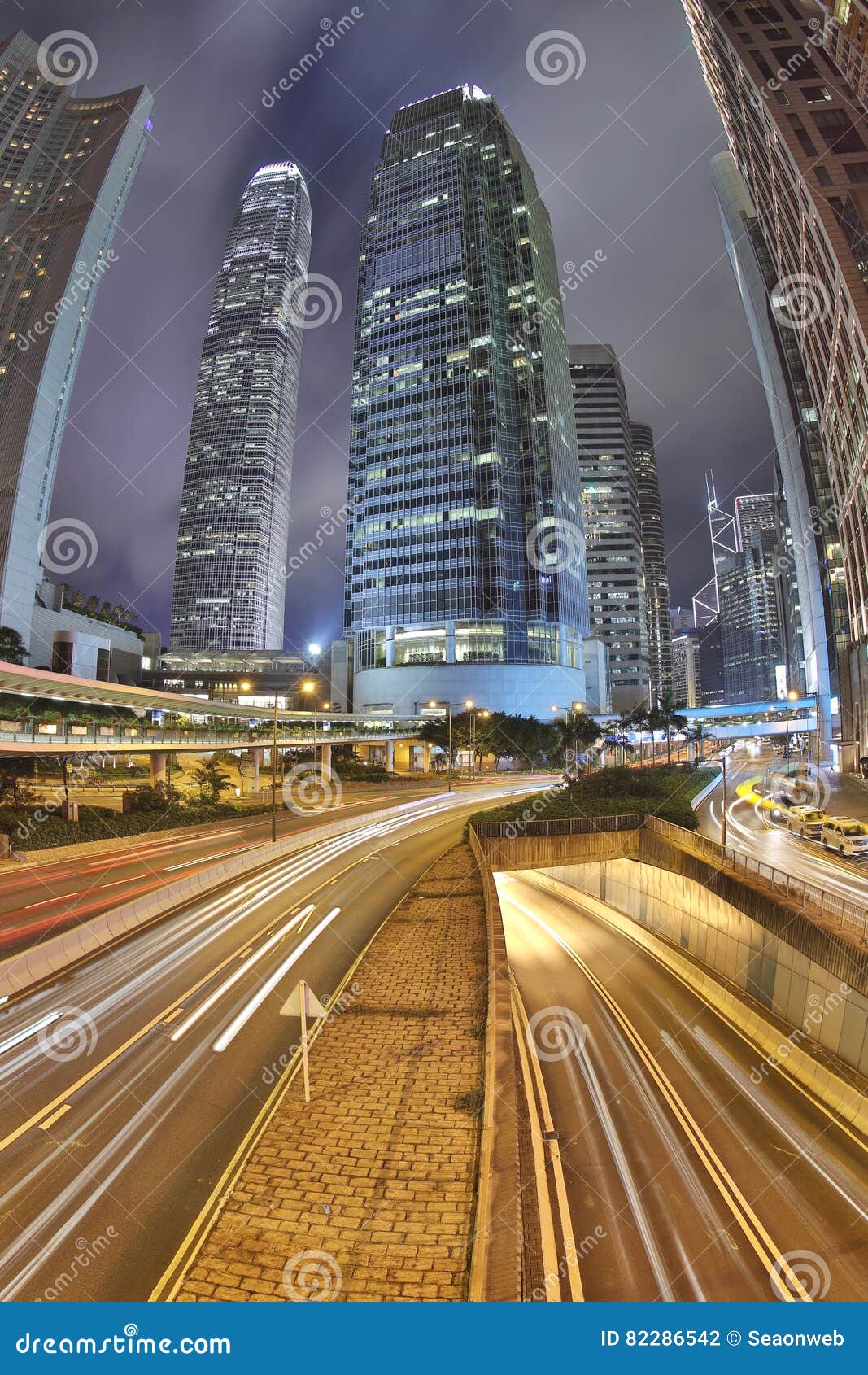 Connaught Rd Central Hong Kong Stock Photo - Image of abstract, busy ...
