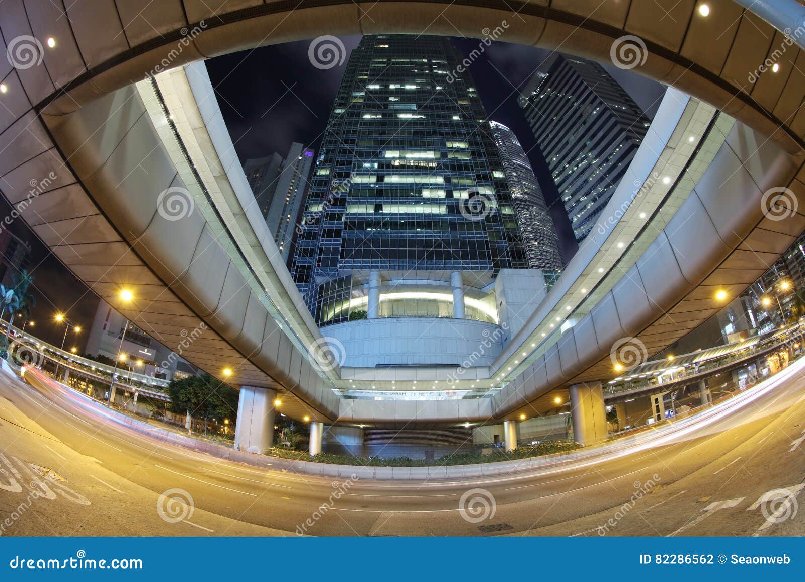 Connaught Rd Central Hong Kong Stock Photo - Image of evening, district ...