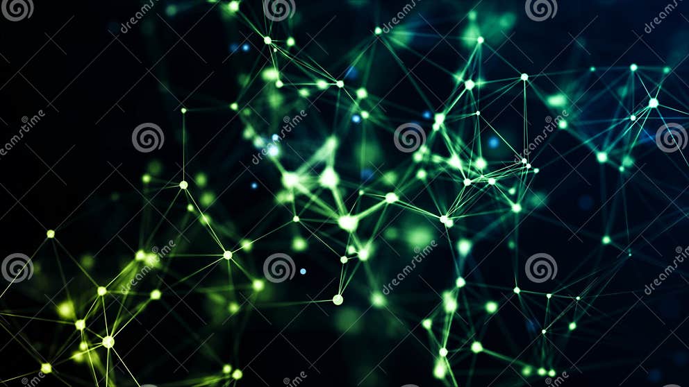 Connect Background. Network Structure Triangles Background with Dots ...