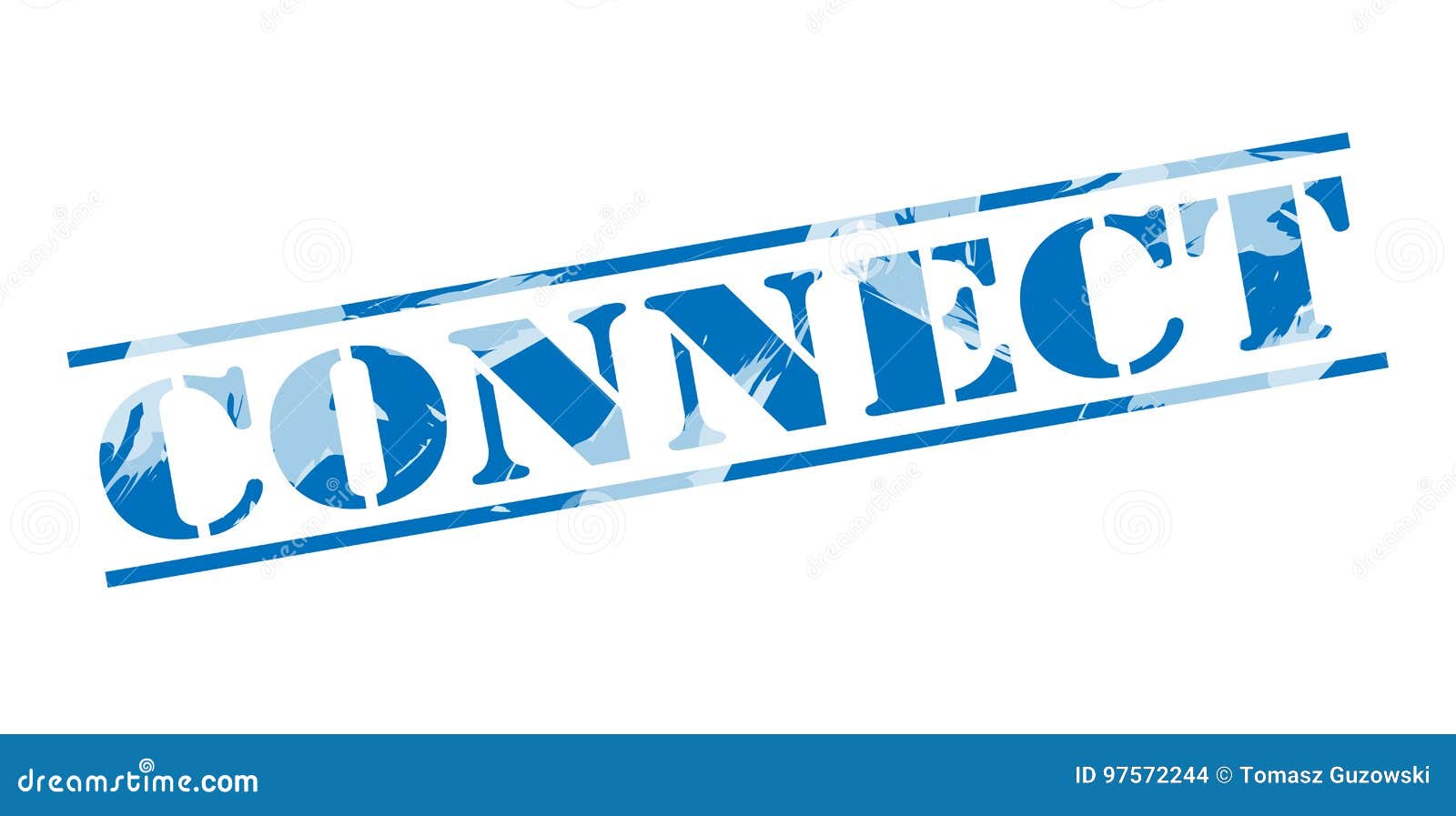 Connect blue stamp stock illustration. Illustration of illustrative ...