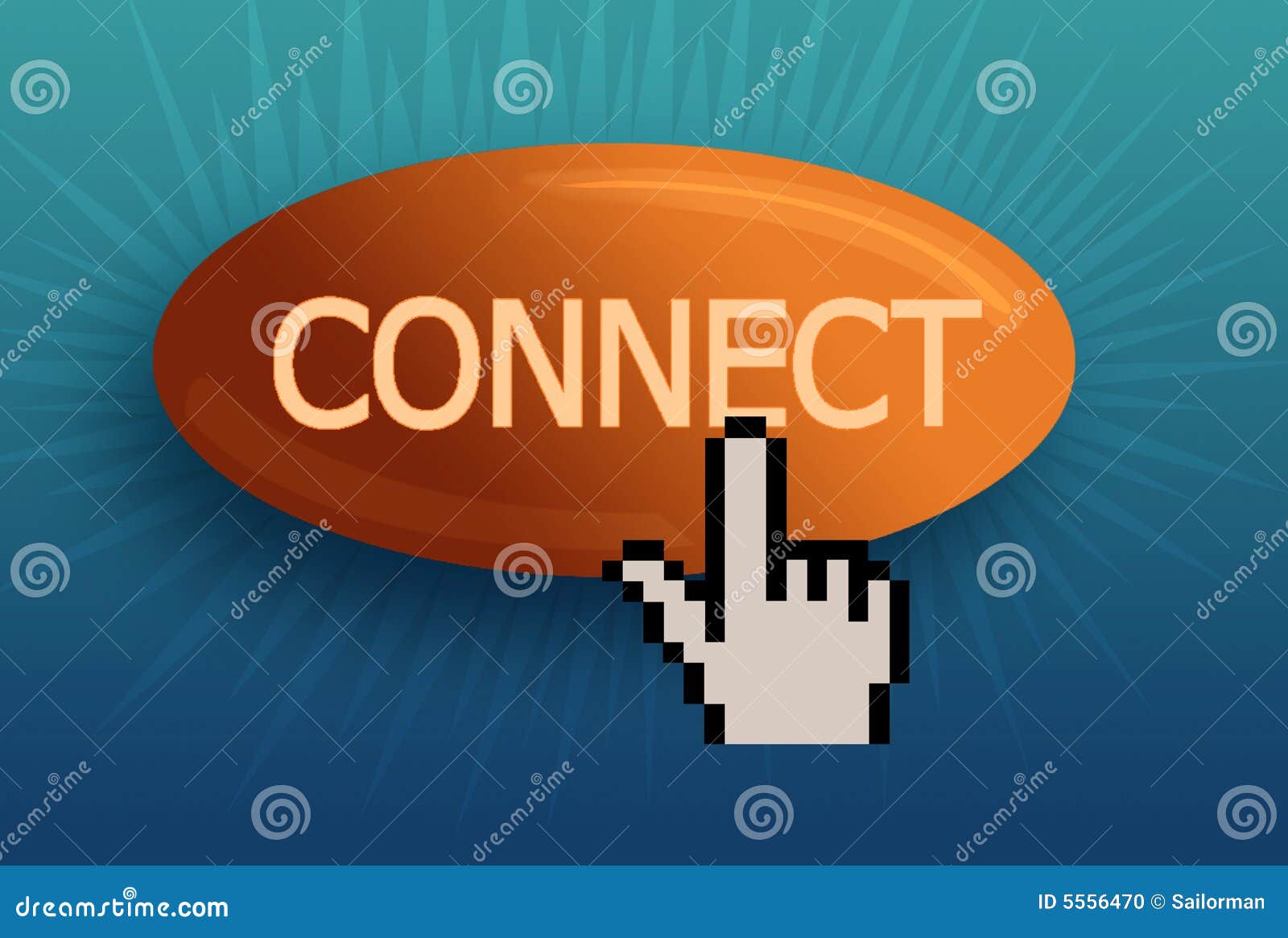 Connect Button on a Computer S Stock Illustration - Illustration of ...