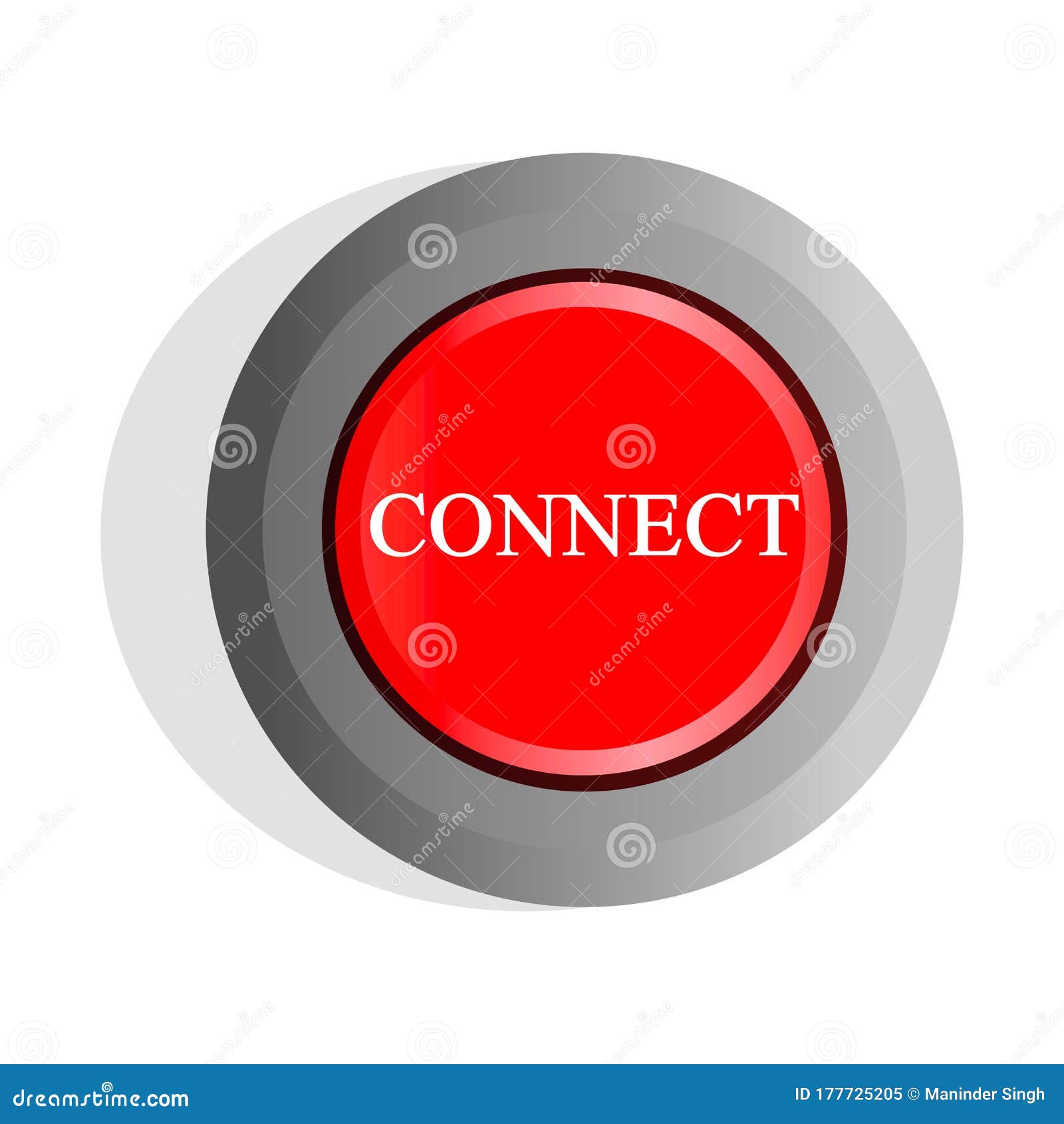 Connect Button. stock illustration. Illustration of hands - 177725205
