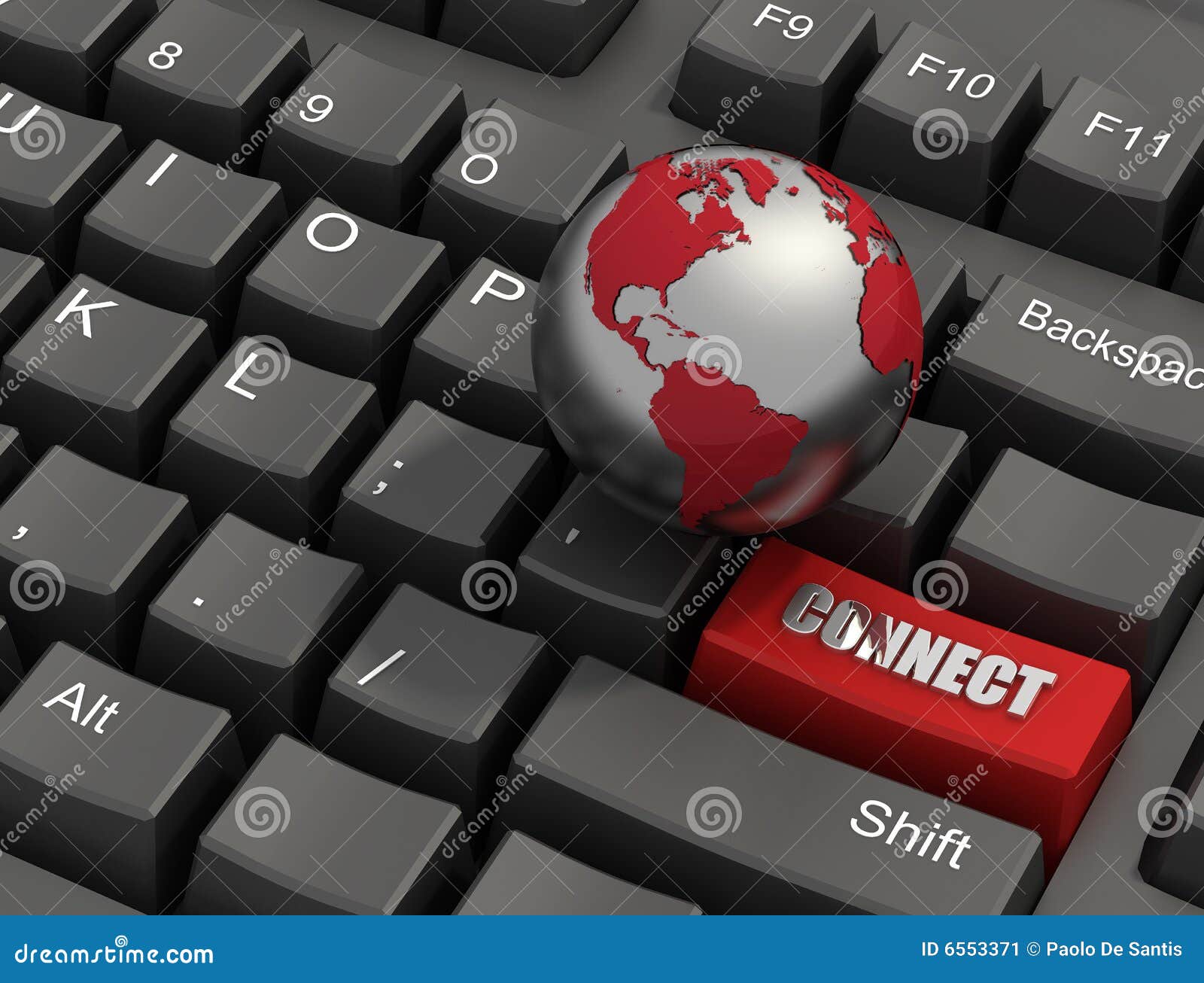 Connect Button on a Keyboard Stock Illustration - Illustration of enter ...