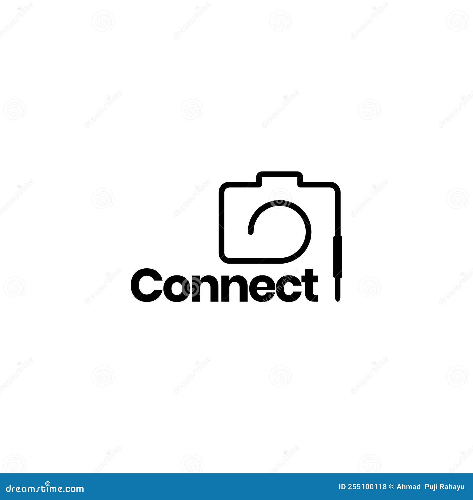 Connect Cable Camera Logo Design Stock Vector - Illustration of logo ...