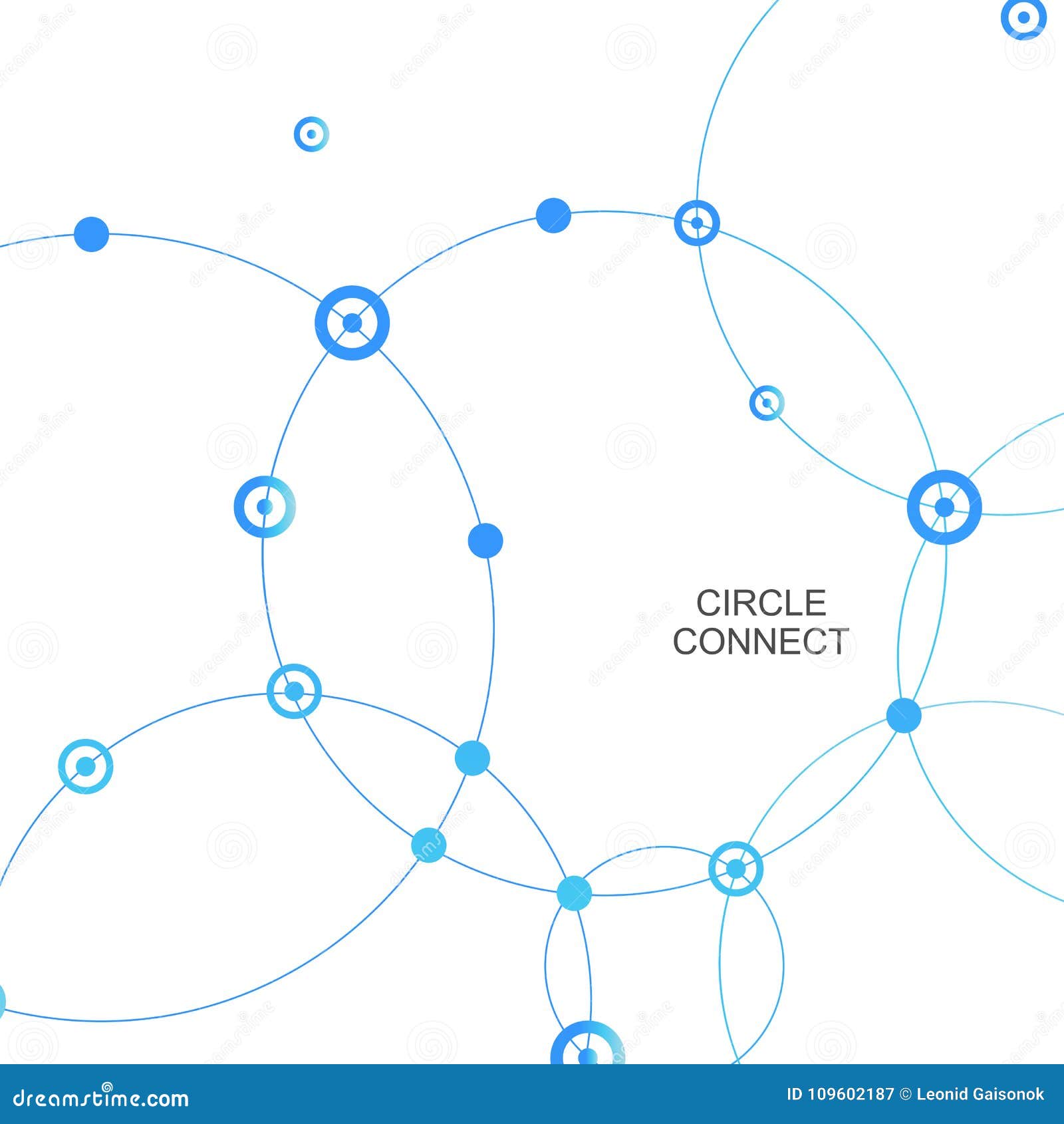 Connect Circle and Point with Intersections Stock Vector - Illustration ...