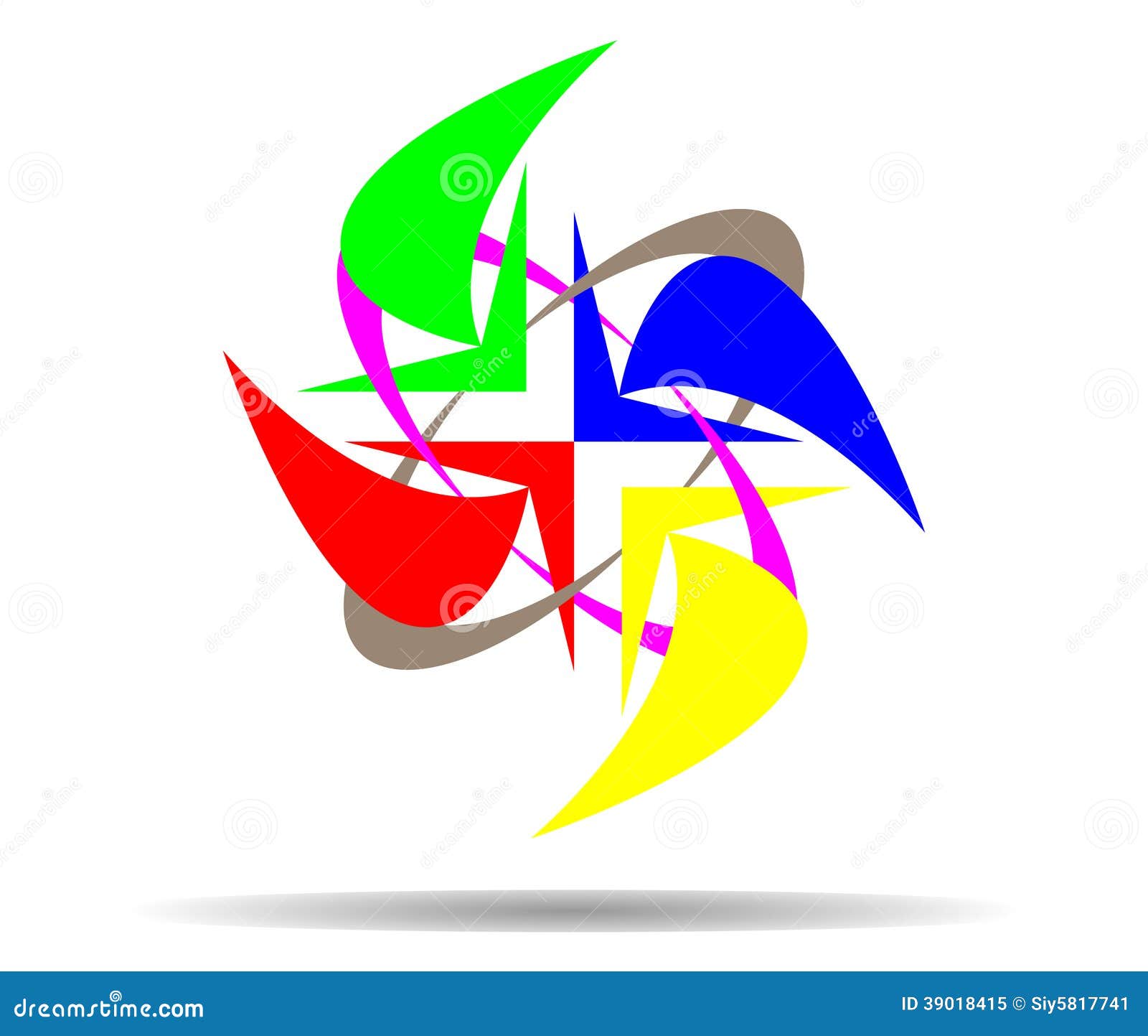 Connect Colorful Vector Arrows Stock Vector - Illustration of ornament ...