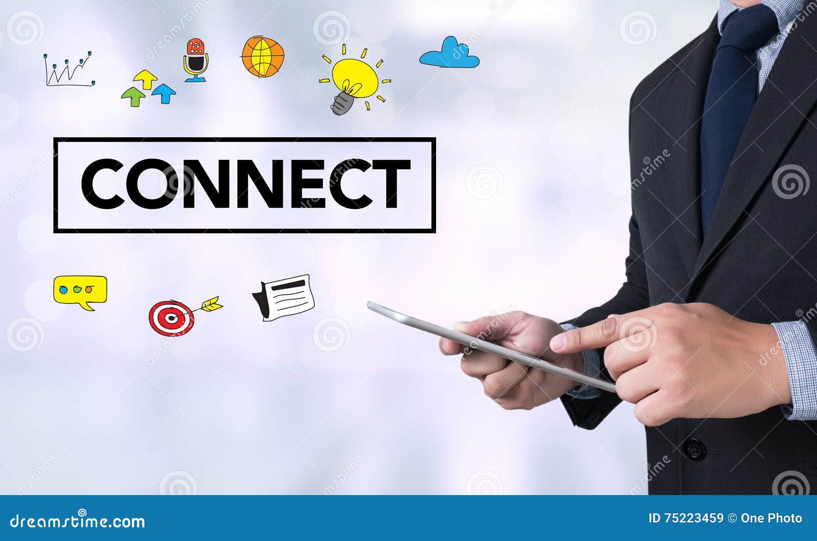 CONNECT (Connected Communication Connection Media) Stock Illustration ...
