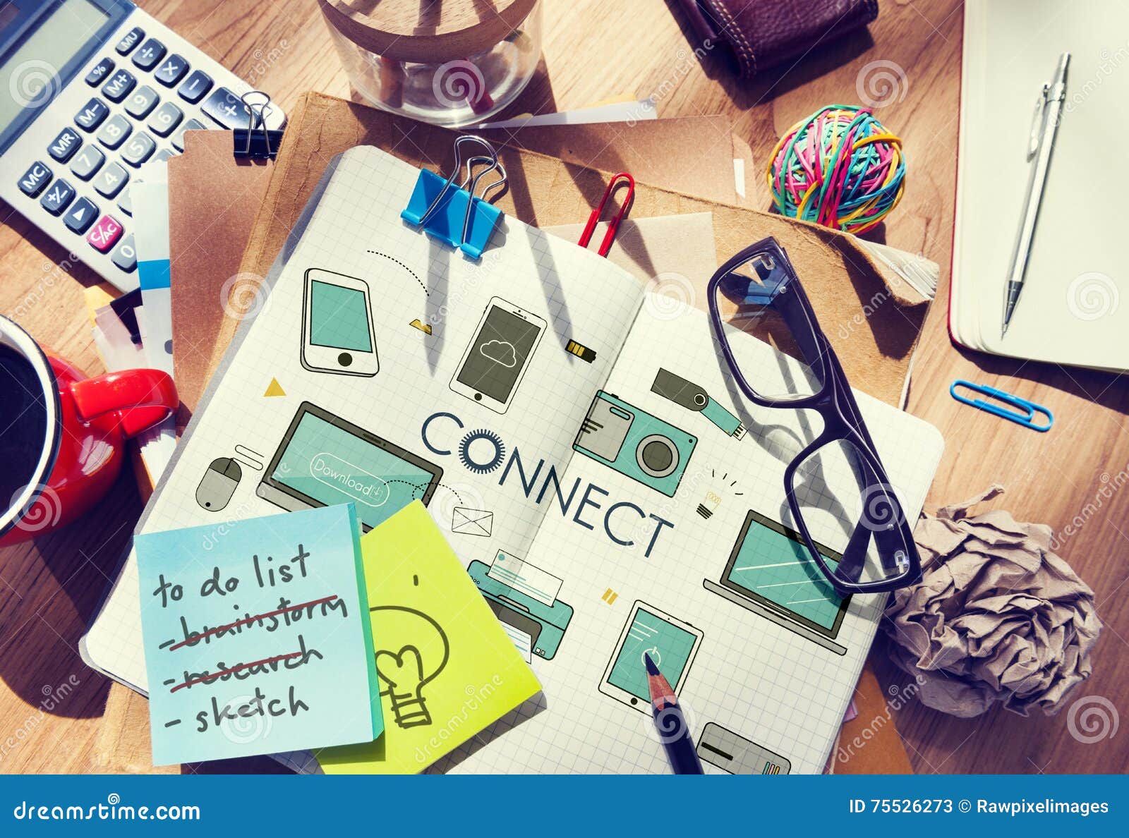 Connect Connection Devices Technology Communication Concept Stock Image ...