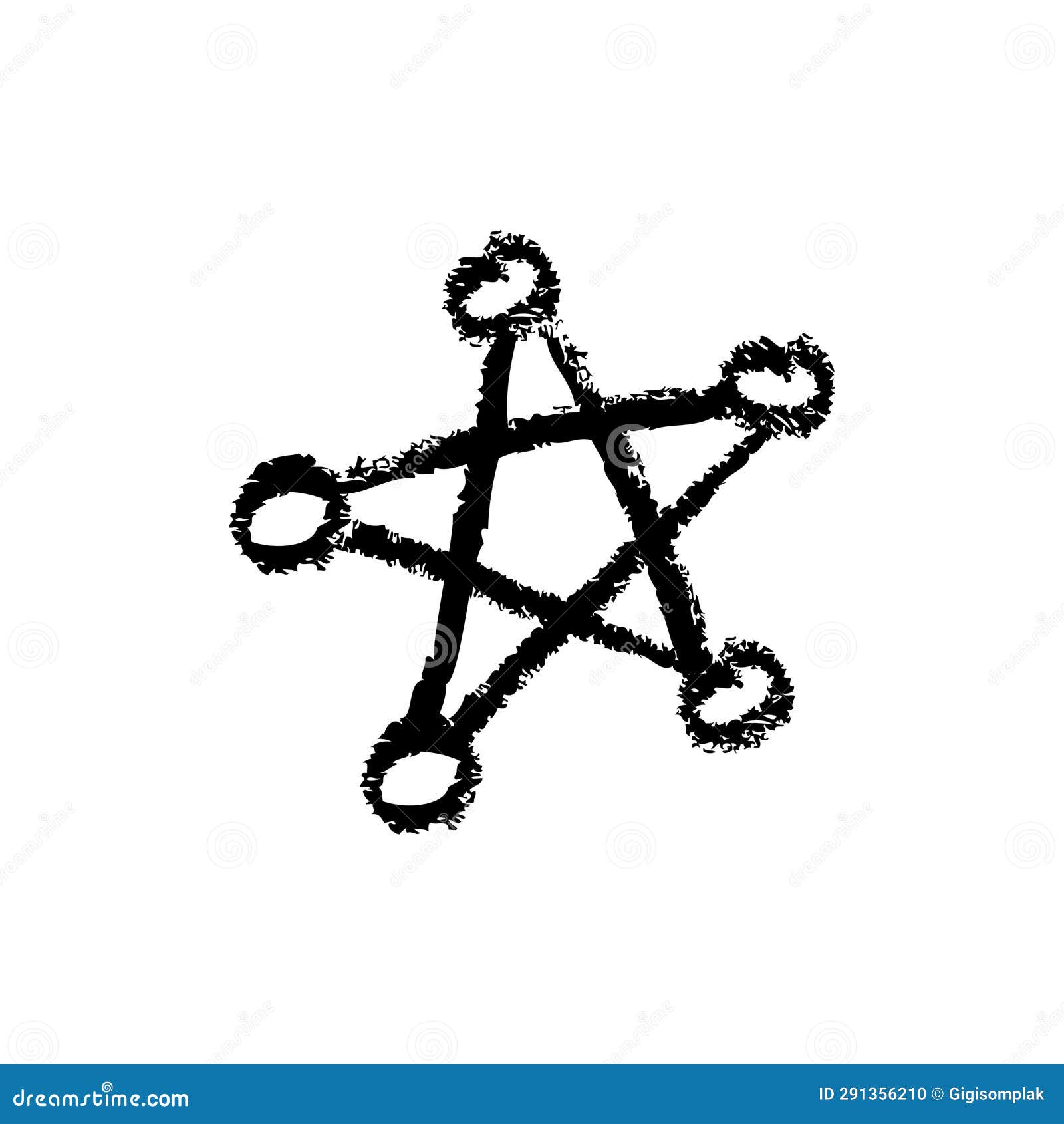 Connect, Crayon Simple Hand Draw Sketch Doodle Stock Illustration ...