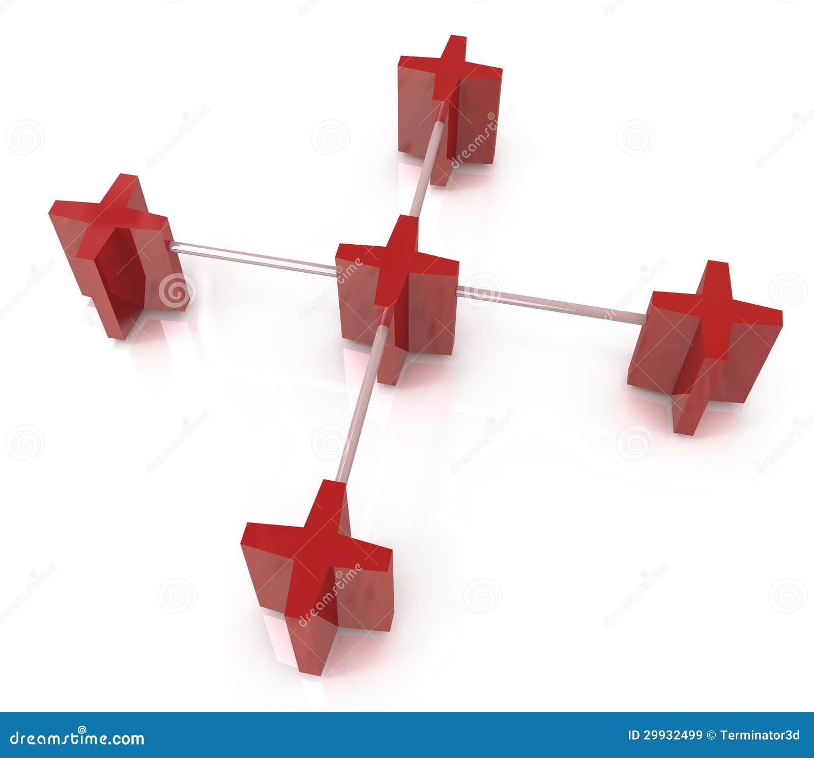 Connect between the Crosses Stock Illustration - Illustration of ...