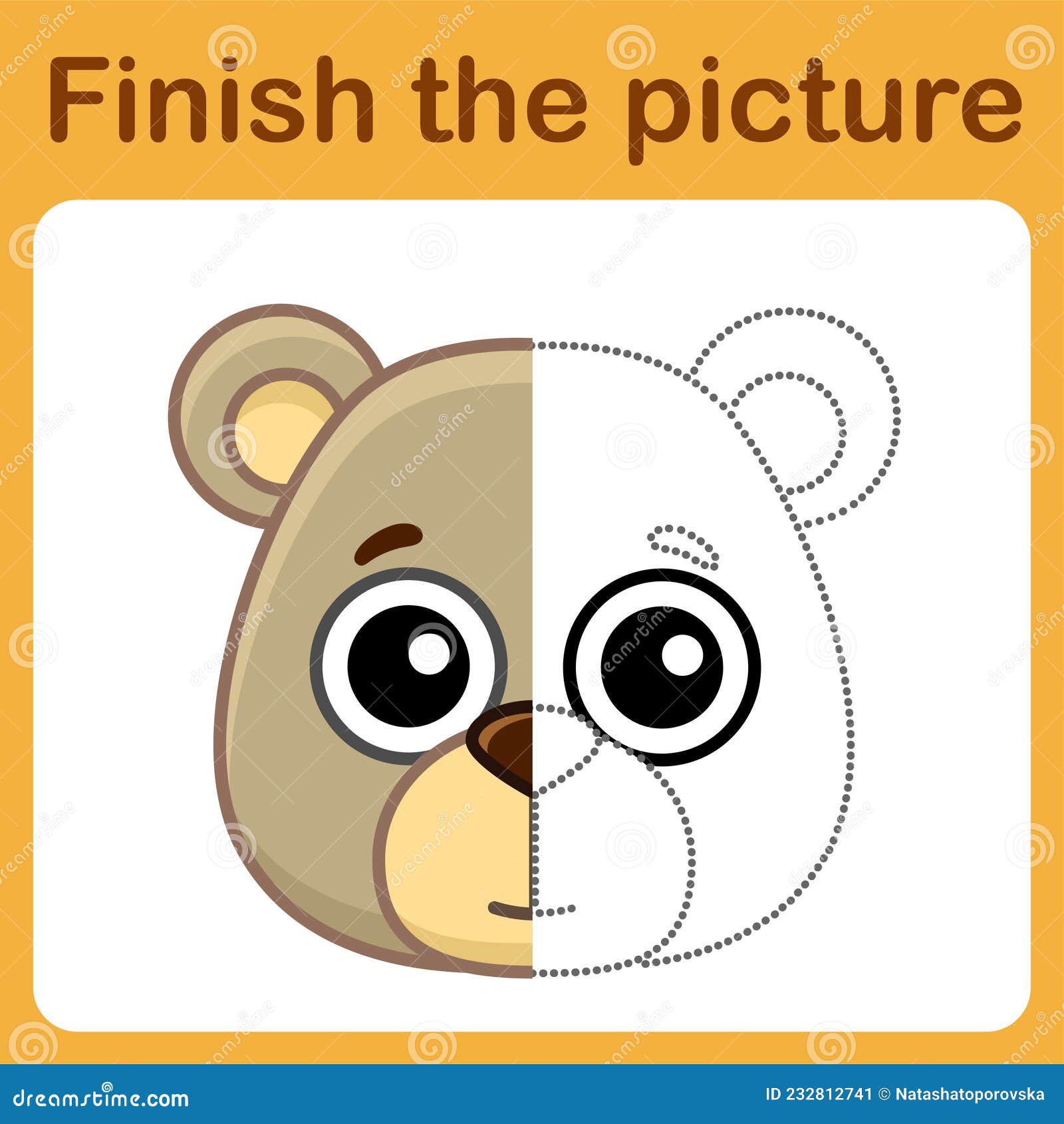 Connect The Dot And Complete The Picture. Simple Coloring Badger ...