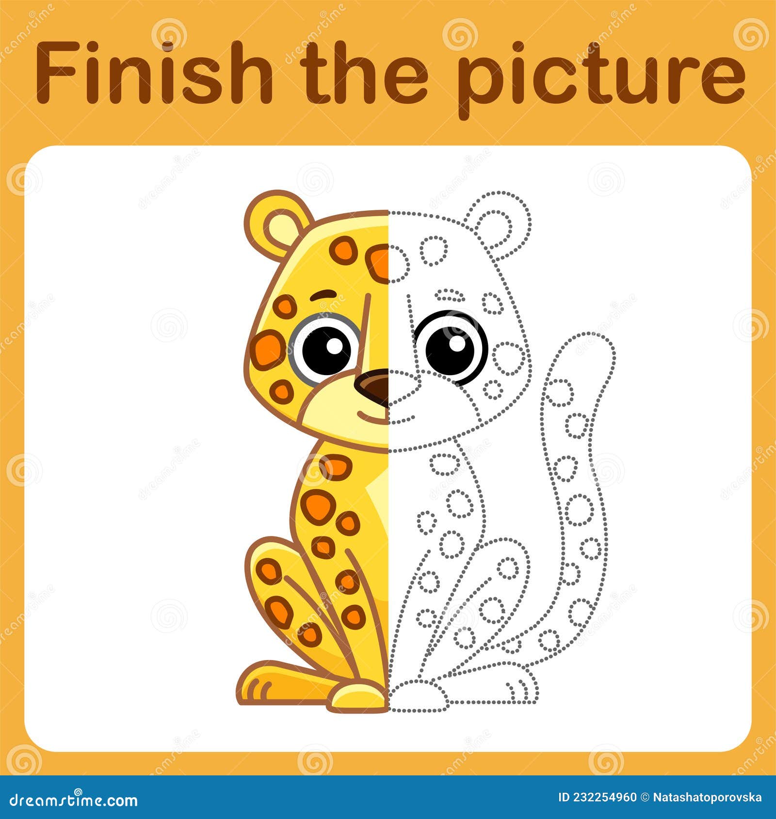Connect The Dot And Complete The Picture. Simple Coloring Wolf. Drawing ...