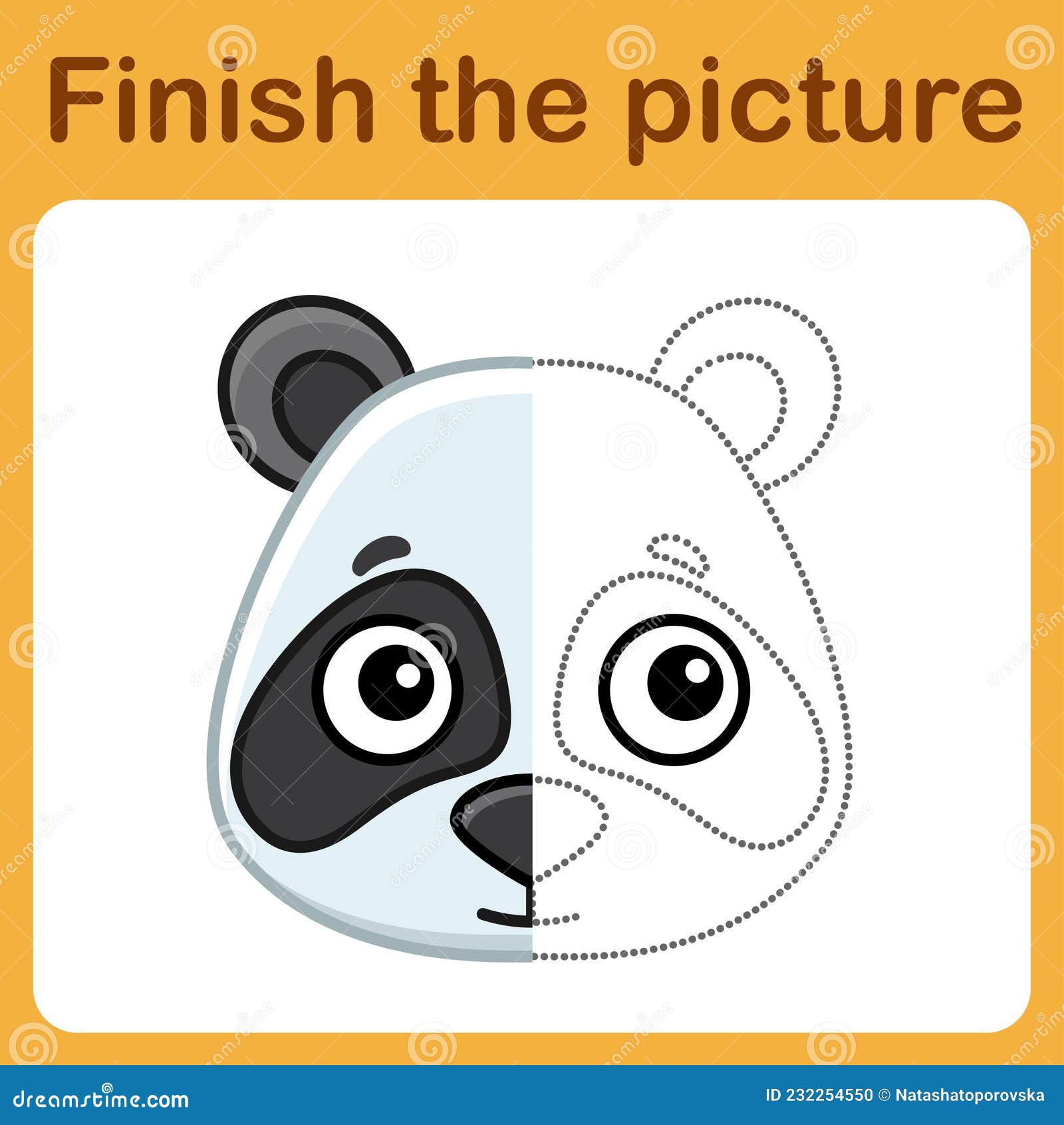 Connect the Dot and Complete the Picture. Simple Coloring Panda ...