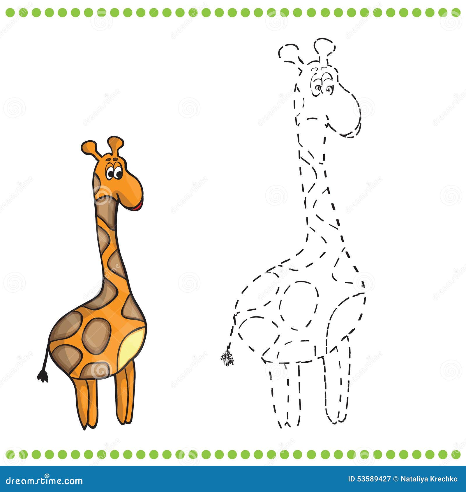 Connect the Dots and Coloring Page Stock Vector - Illustration of ...