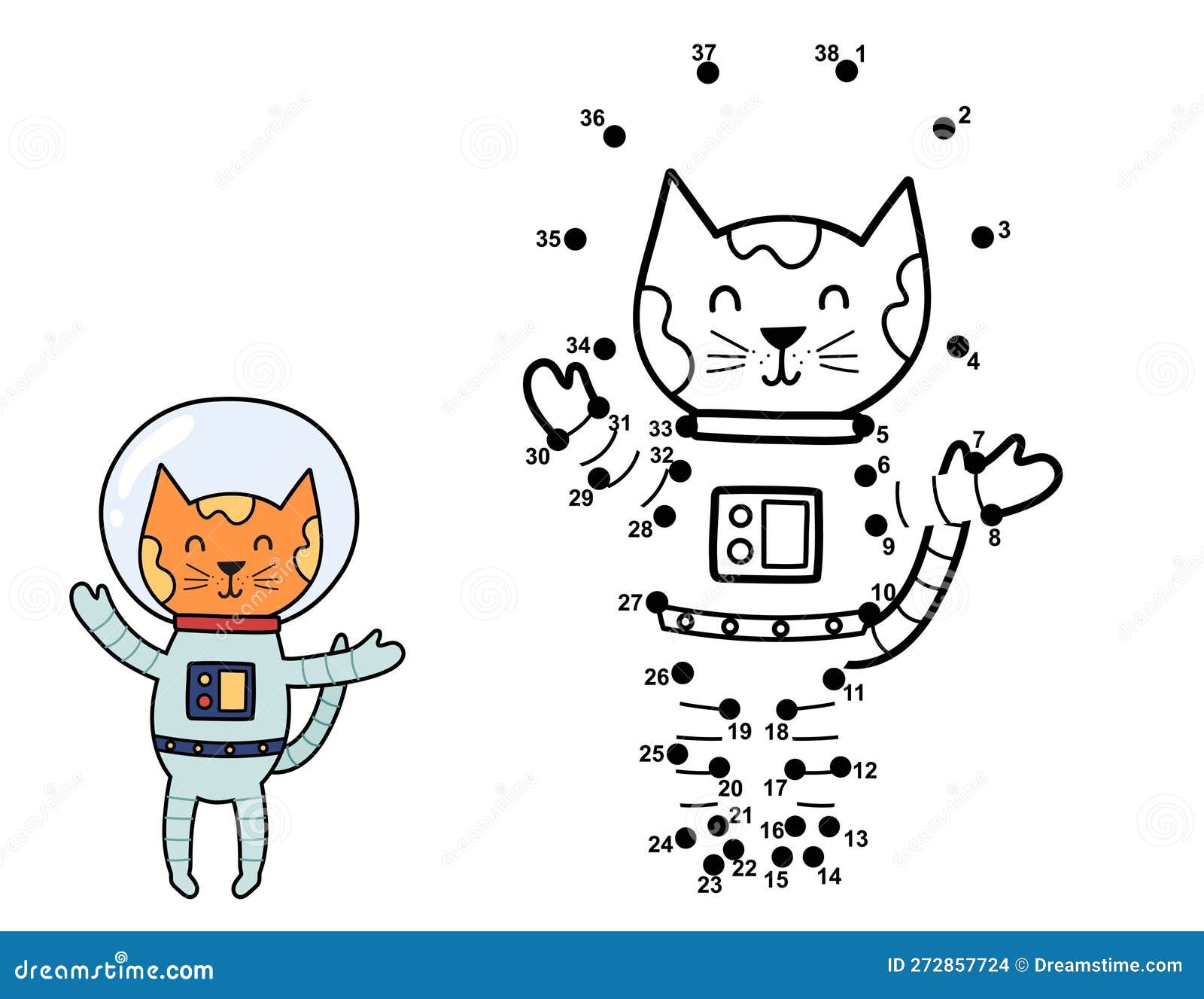 Connect The Number To Draw The Animal Educational Game For Children ...