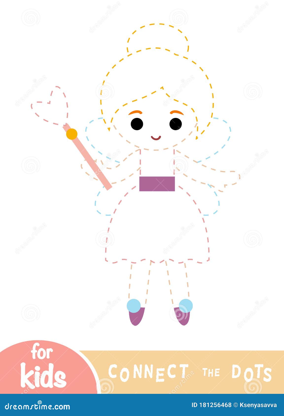 Connect the Dots, Education Game, Fairy Stock Vector - Illustration of ...