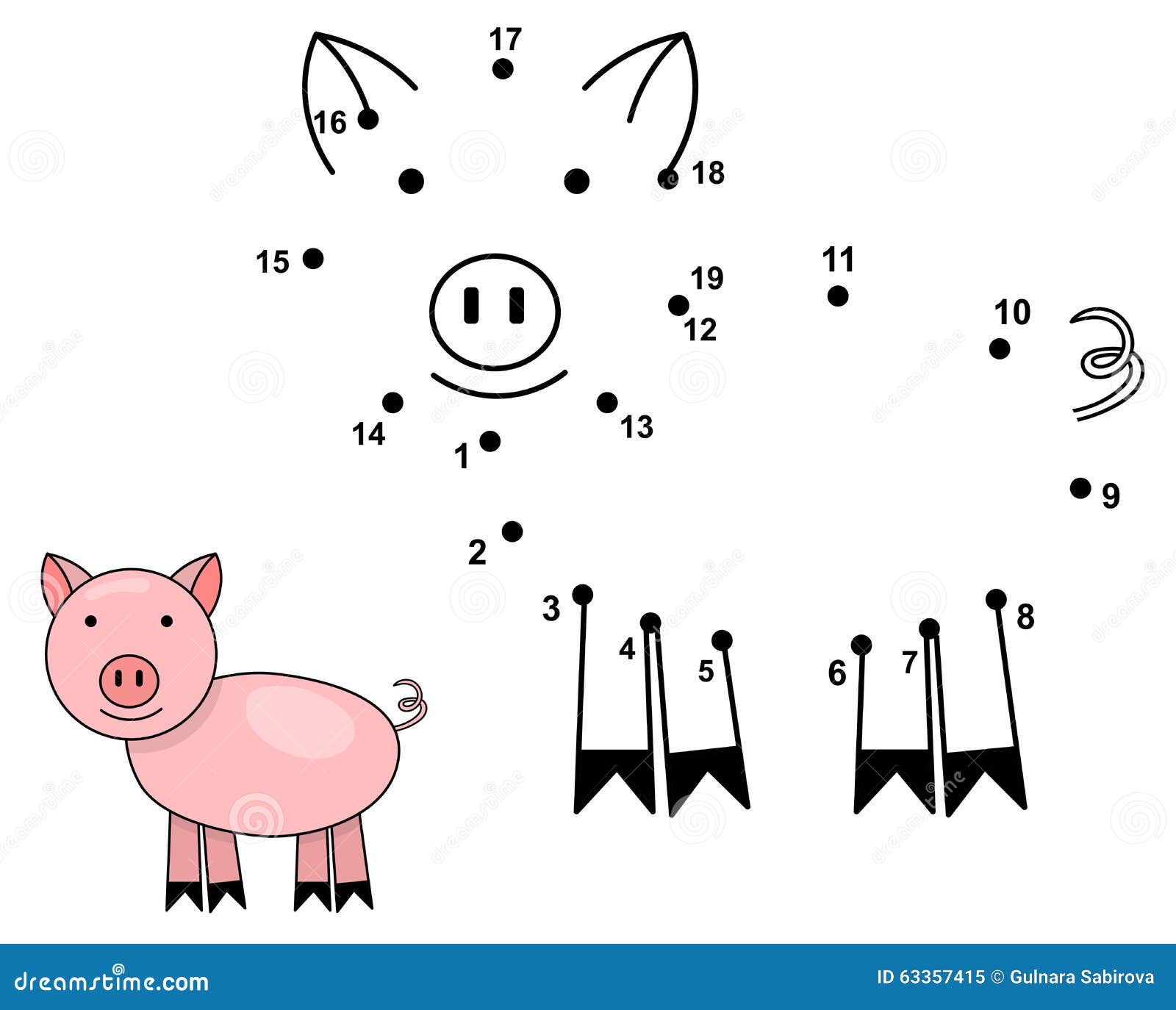 Pig Connect Dots Stock Illustrations – 76 Pig Connect Dots Stock ...
