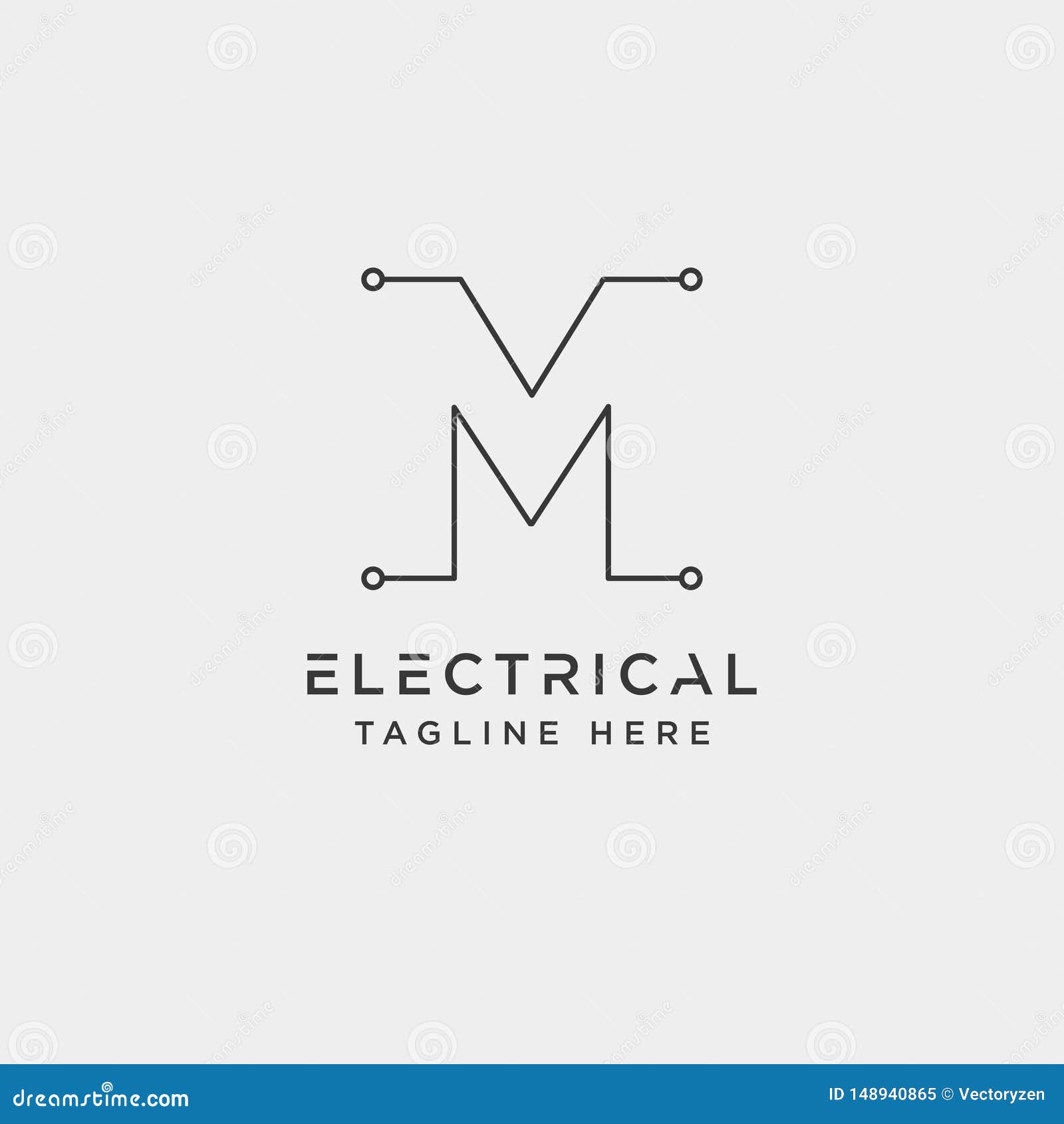 Connect or Electrical M Logo Design Vector Icon Element Isolated Stock ...