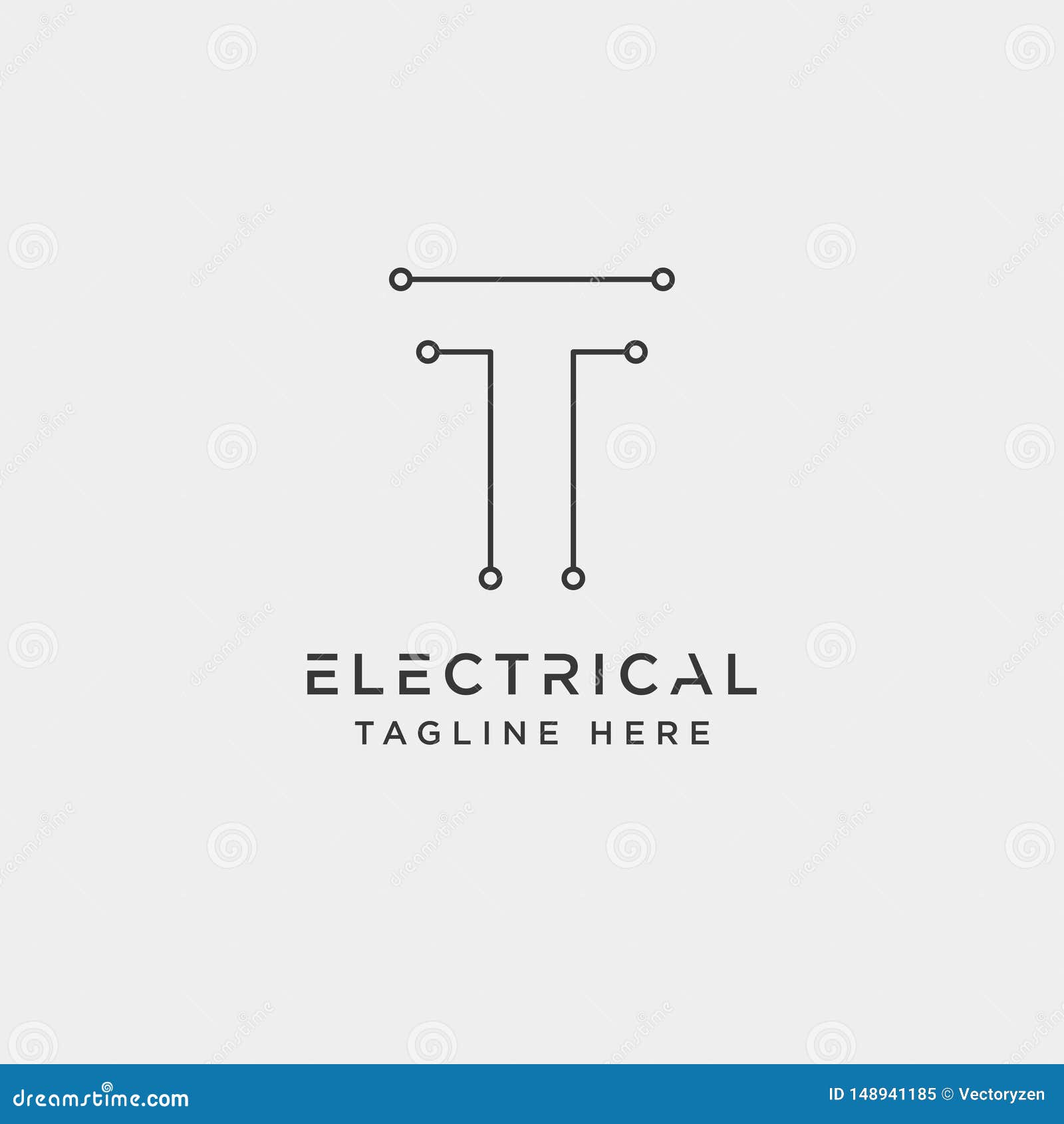 Connect or Electrical T Logo Design Vector Icon Element Isolated Stock ...