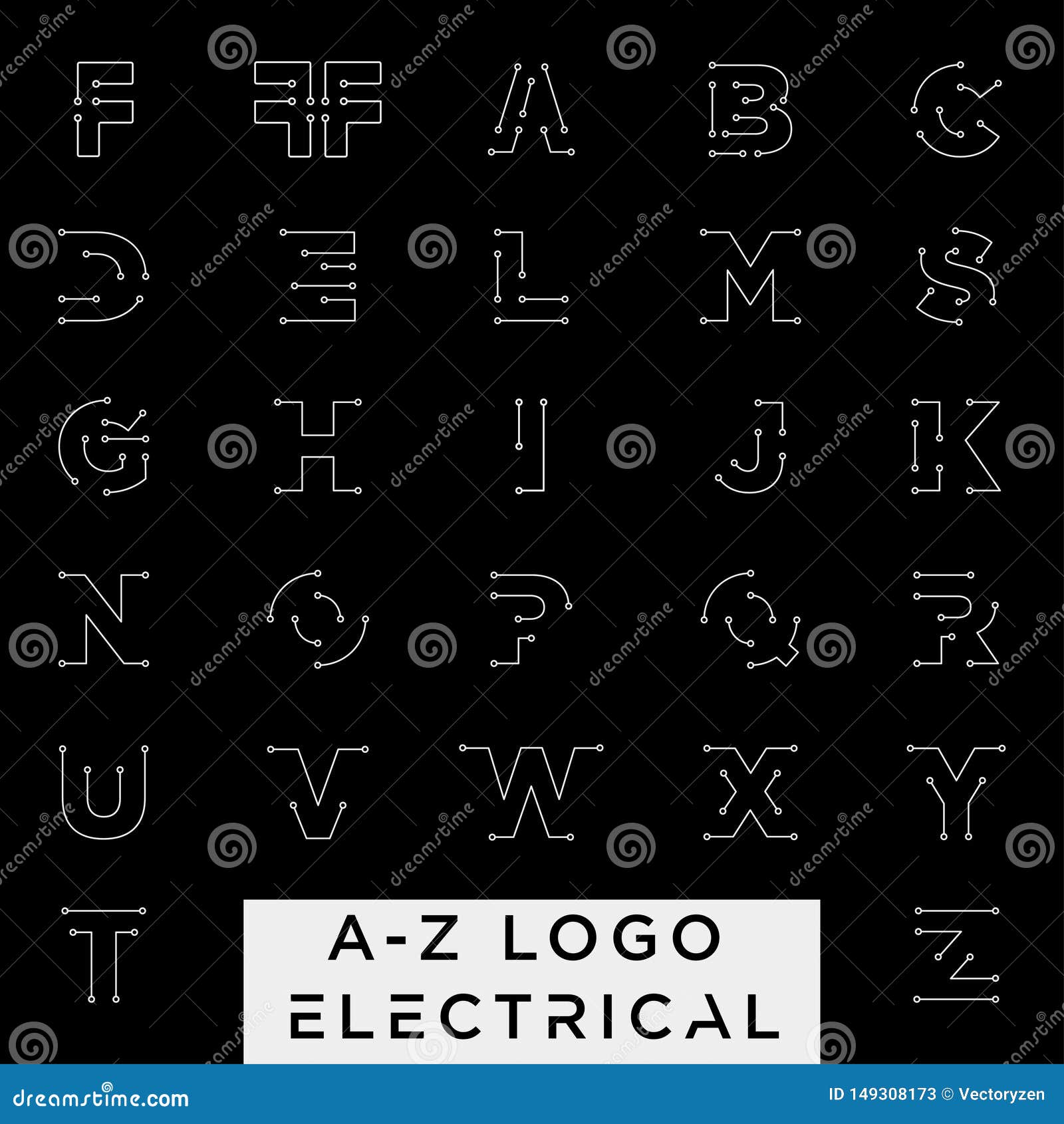 Connect or Electrical a-z Logo Design Vector Icon Element Isolated ...