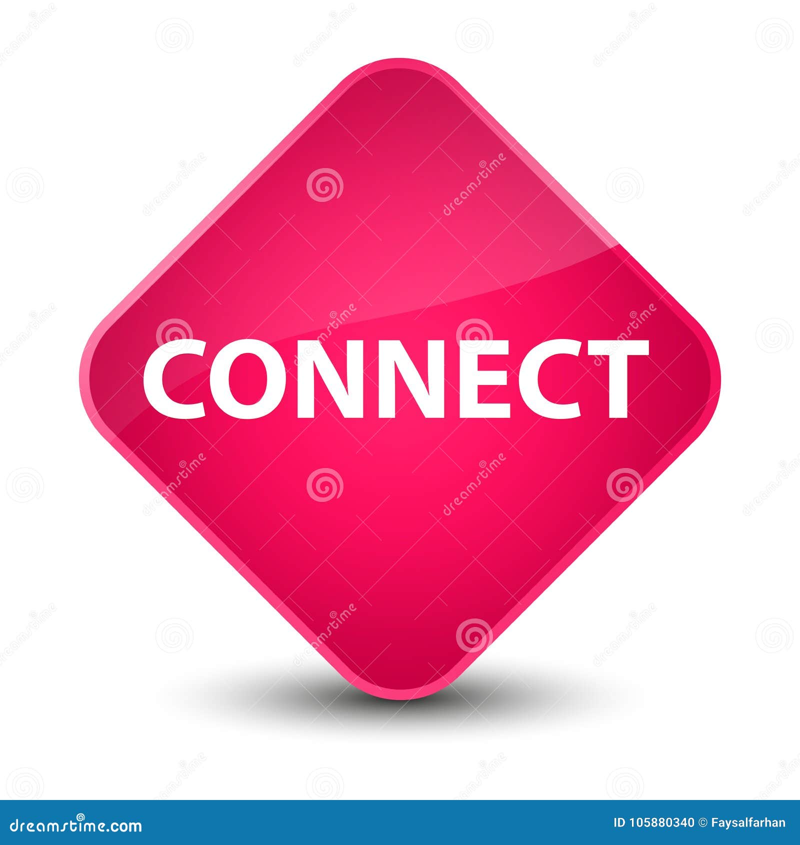 Connect Elegant Pink Diamond Button Stock Illustration - Illustration ...