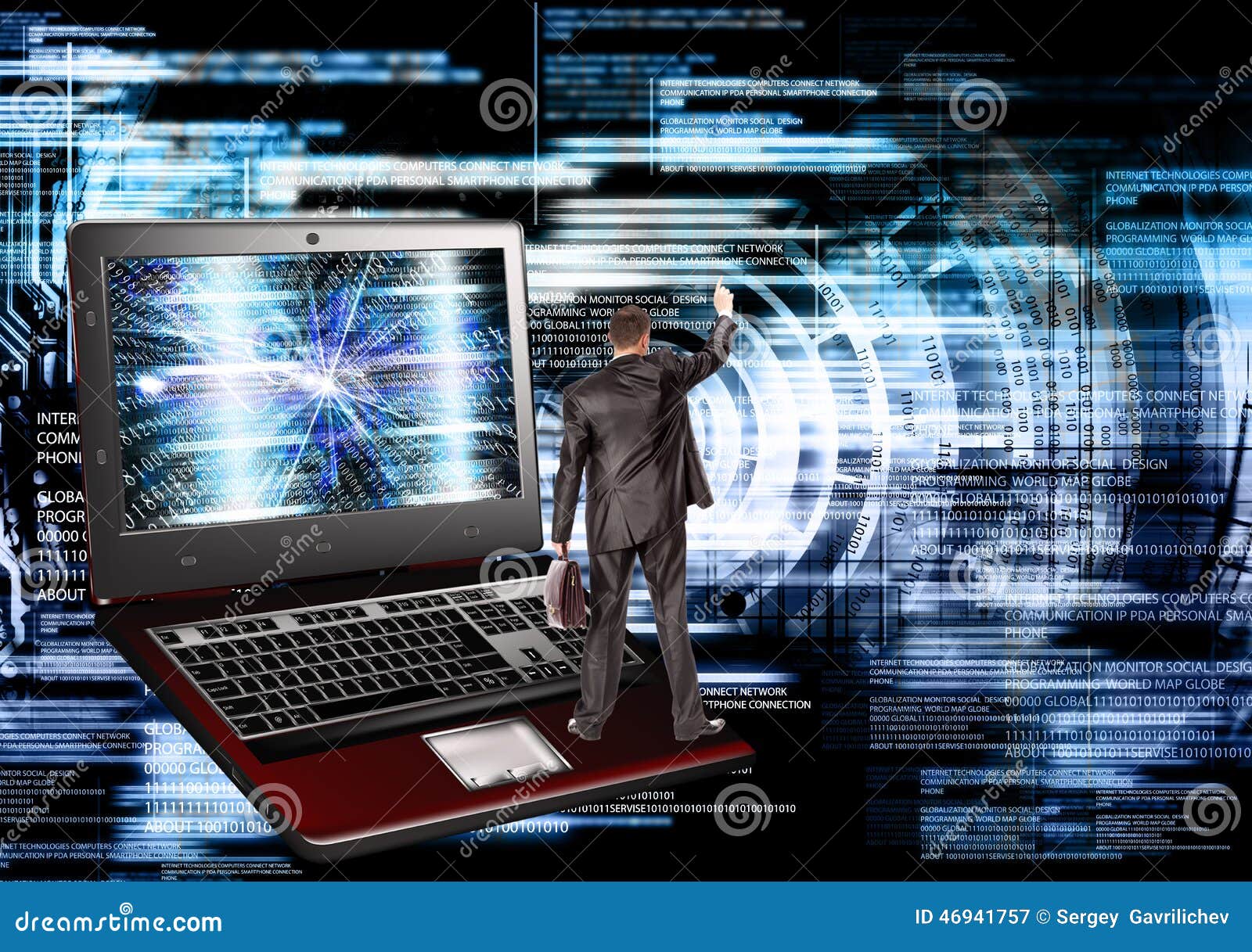 Connect.Generation New Computer Technology.Connection Stock Image ...