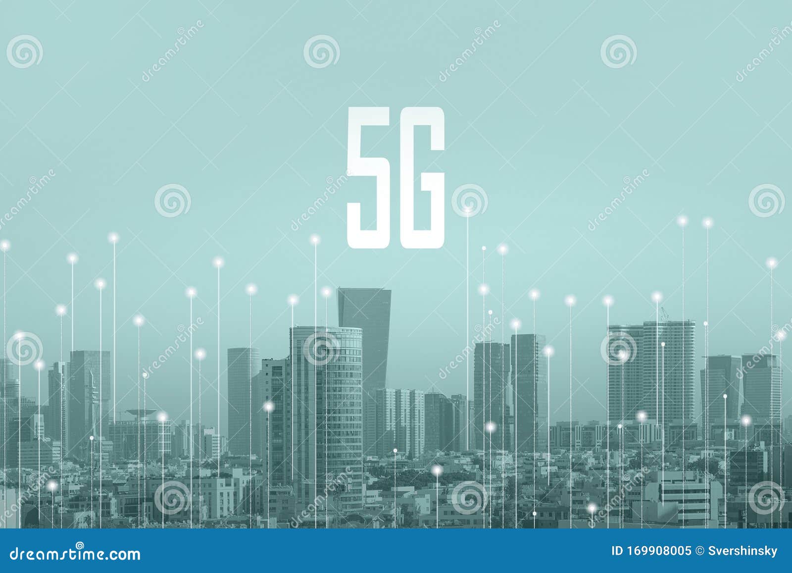 Connect Global Wireless Devices. Wireless Communication Network Concept ...