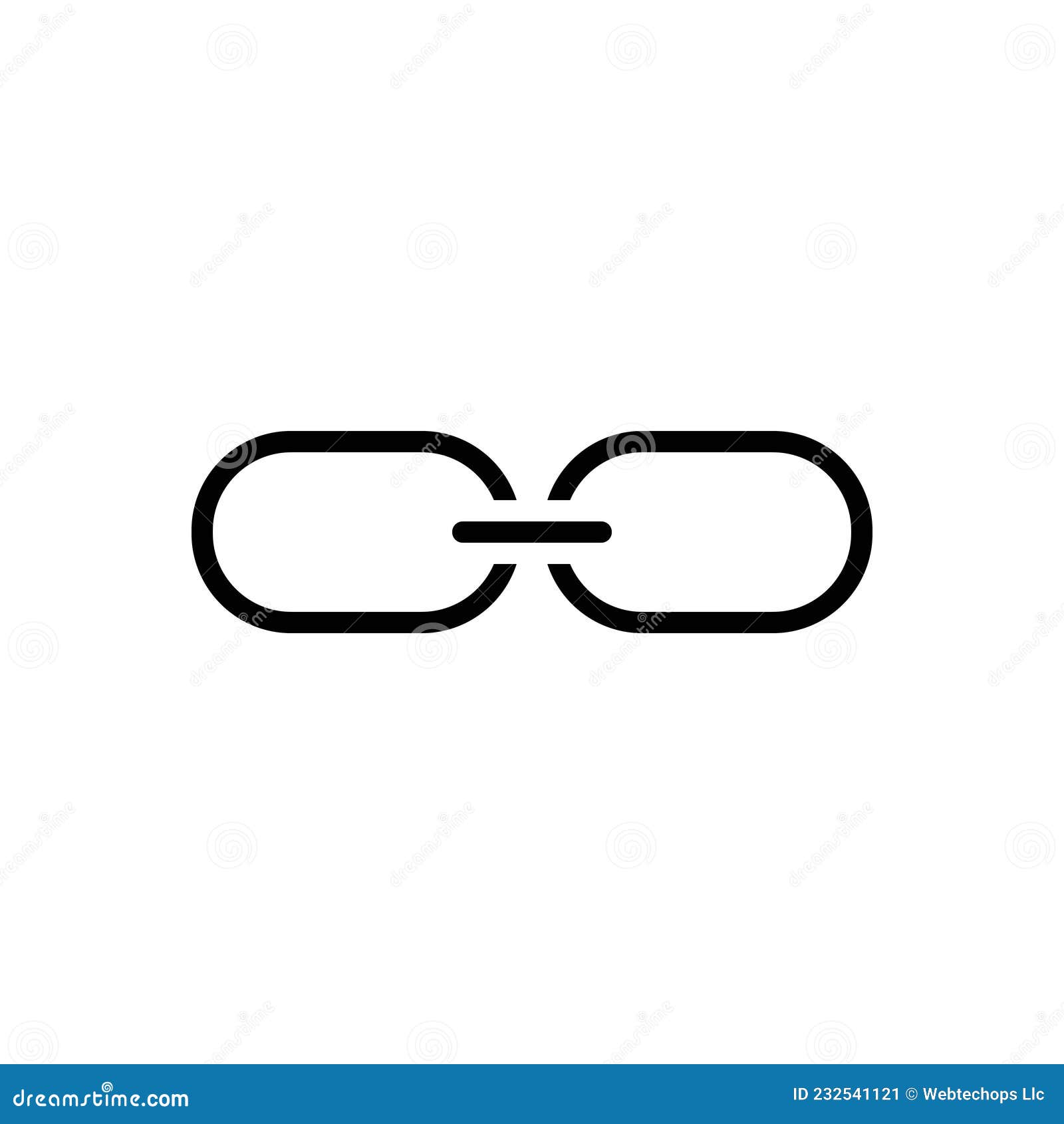 Black Line Icon for Connect, Chain and Link Stock Illustration ...