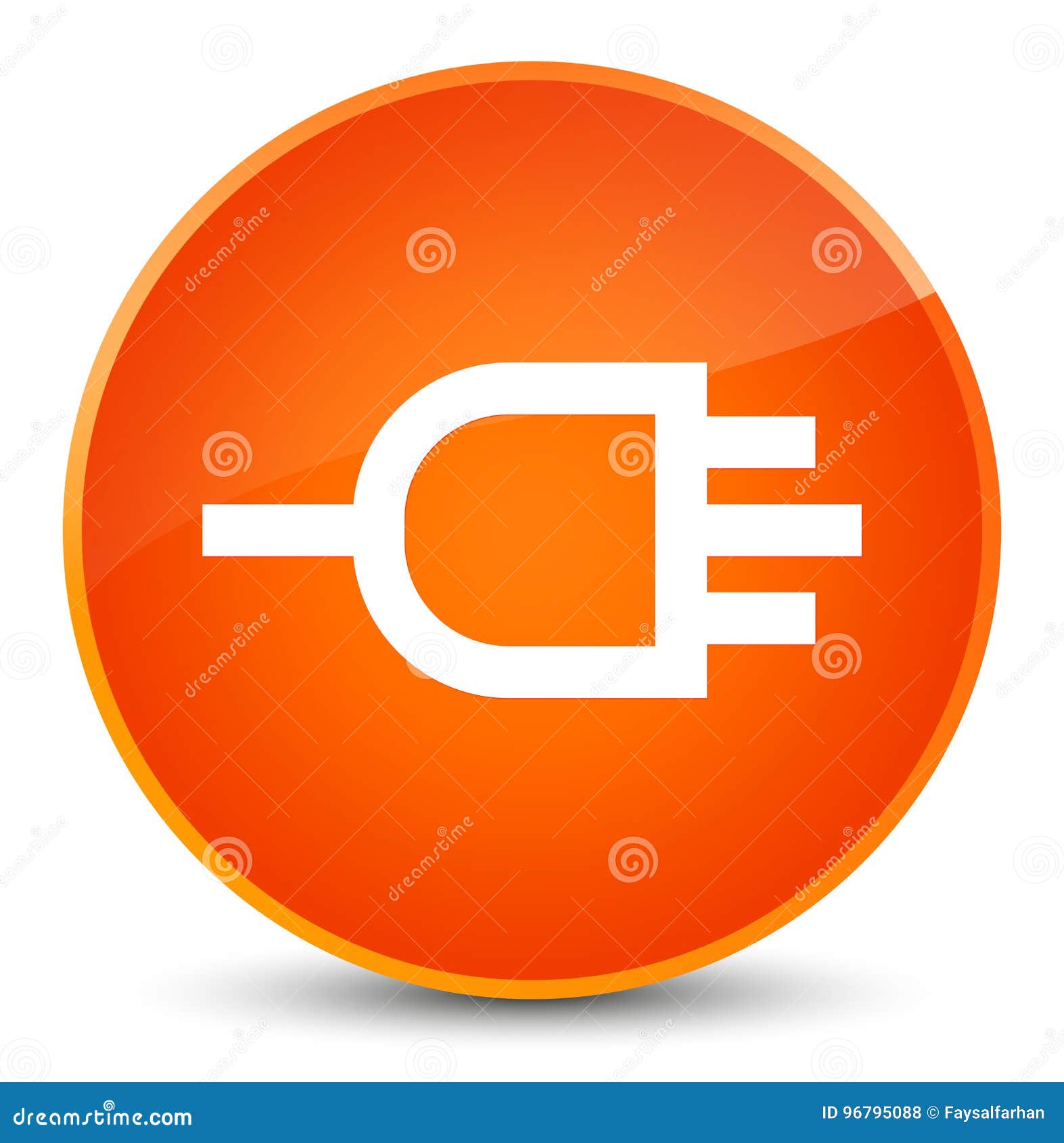 Connect Icon Elegant Orange Round Button Stock Illustration ...