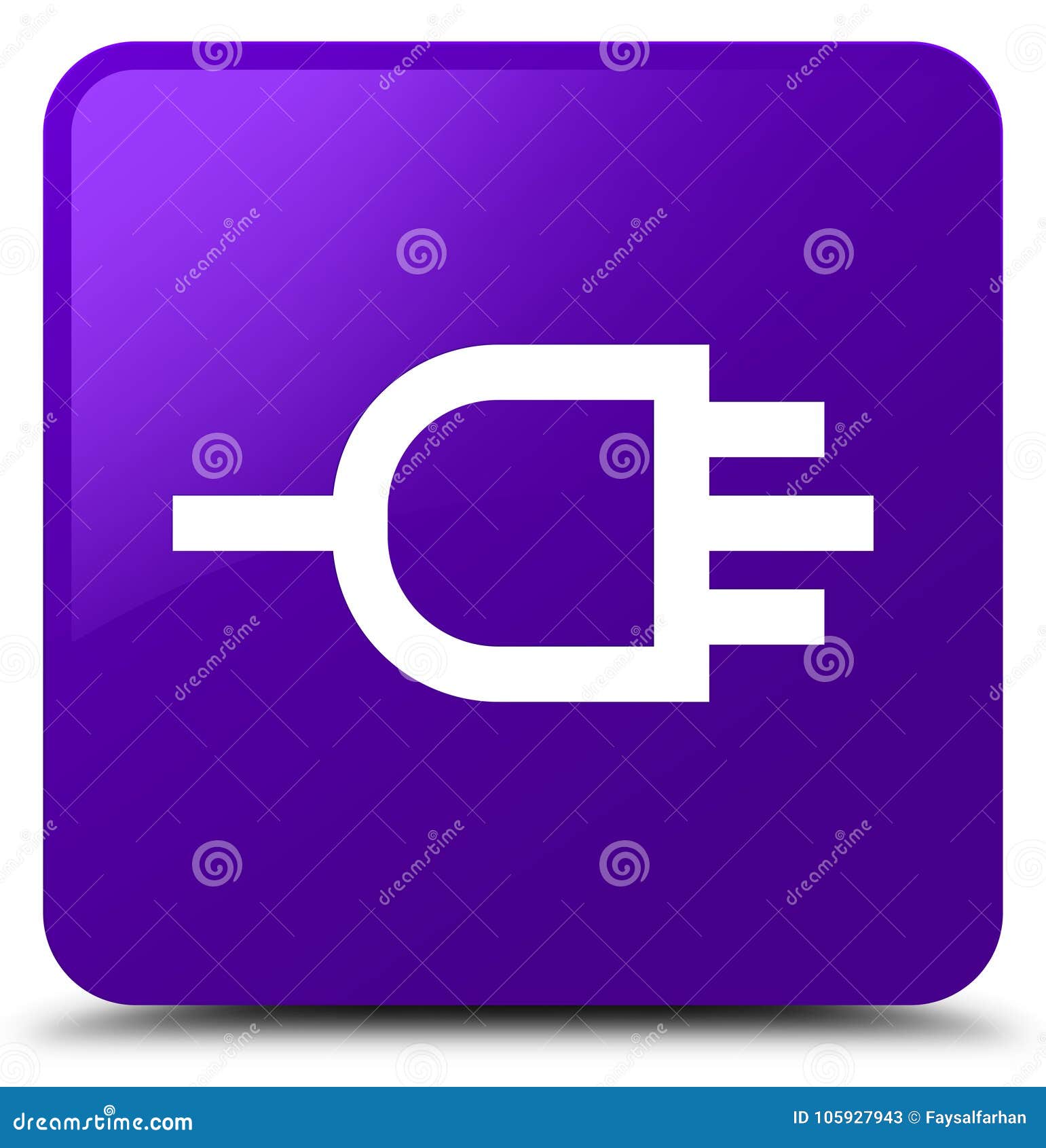 Connect Icon Purple Square Button Stock Illustration - Illustration of ...