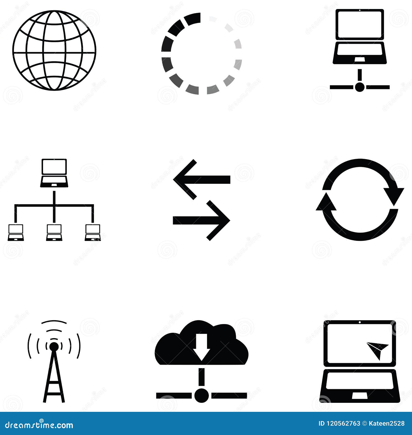 Connect icon set stock vector. Illustration of globe - 120562763