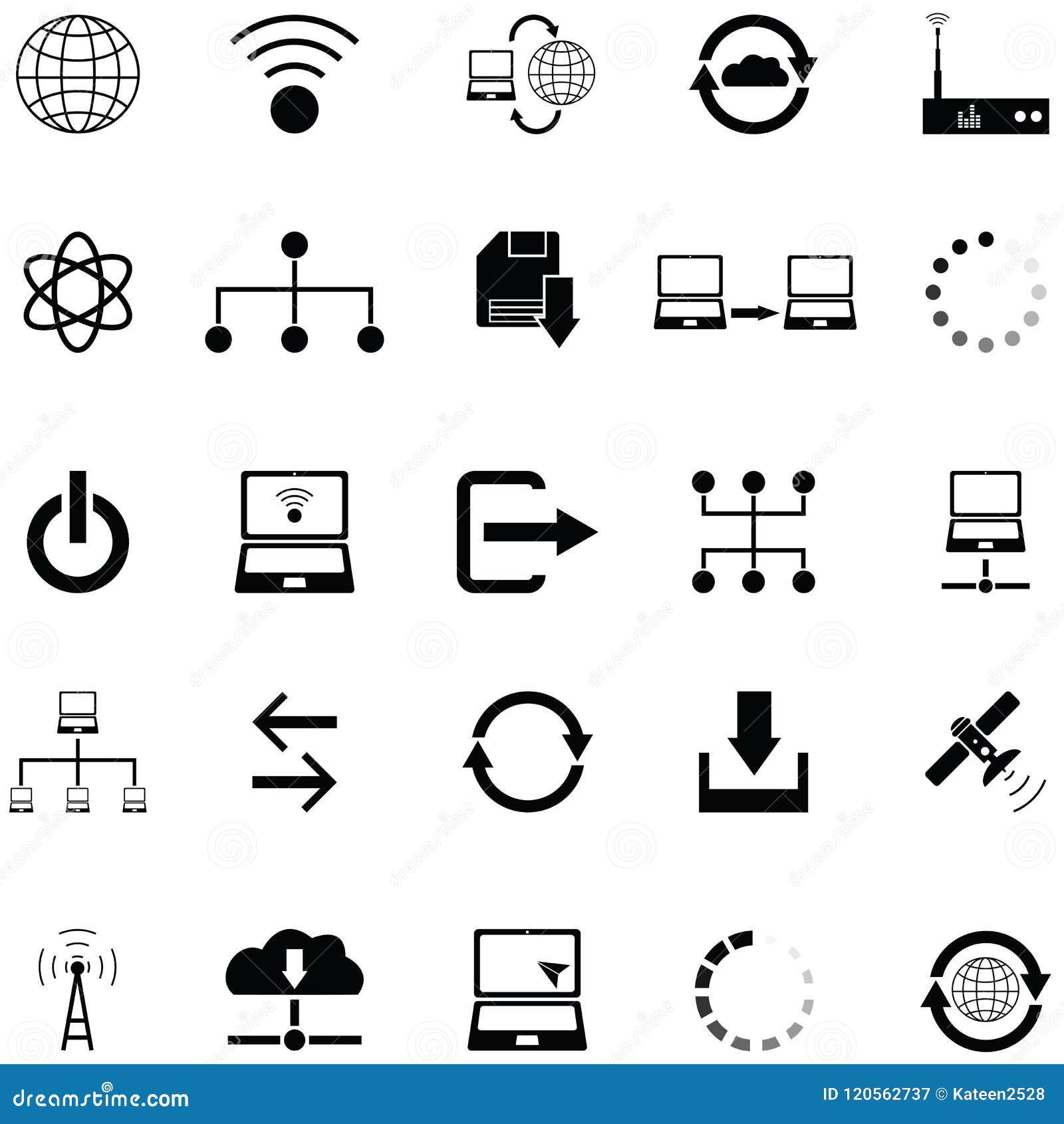 Connect icon set stock vector. Illustration of connectivity - 120562737