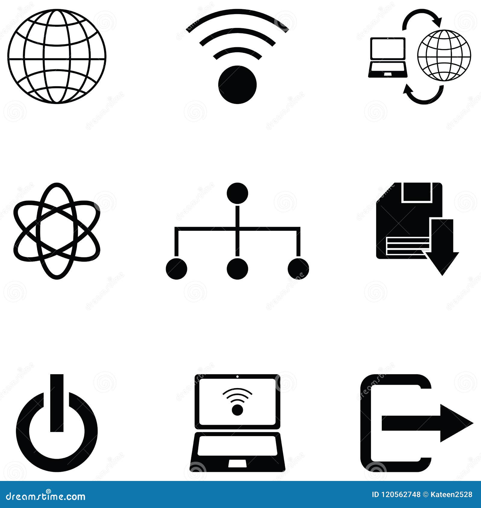 Connect icon set stock vector. Illustration of tower - 120562748