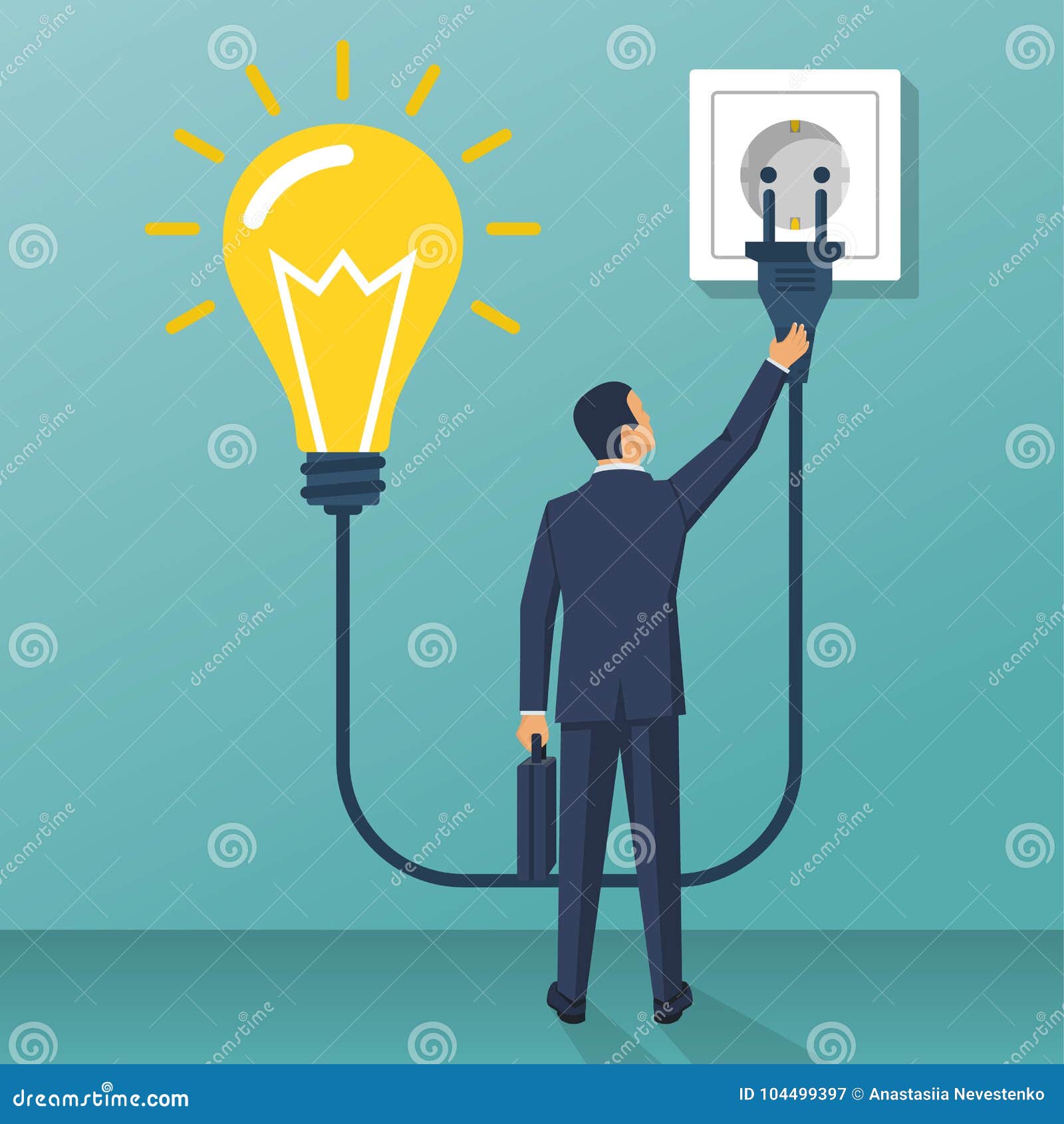Connect idea vector stock vector. Illustration of innovation - 104499397