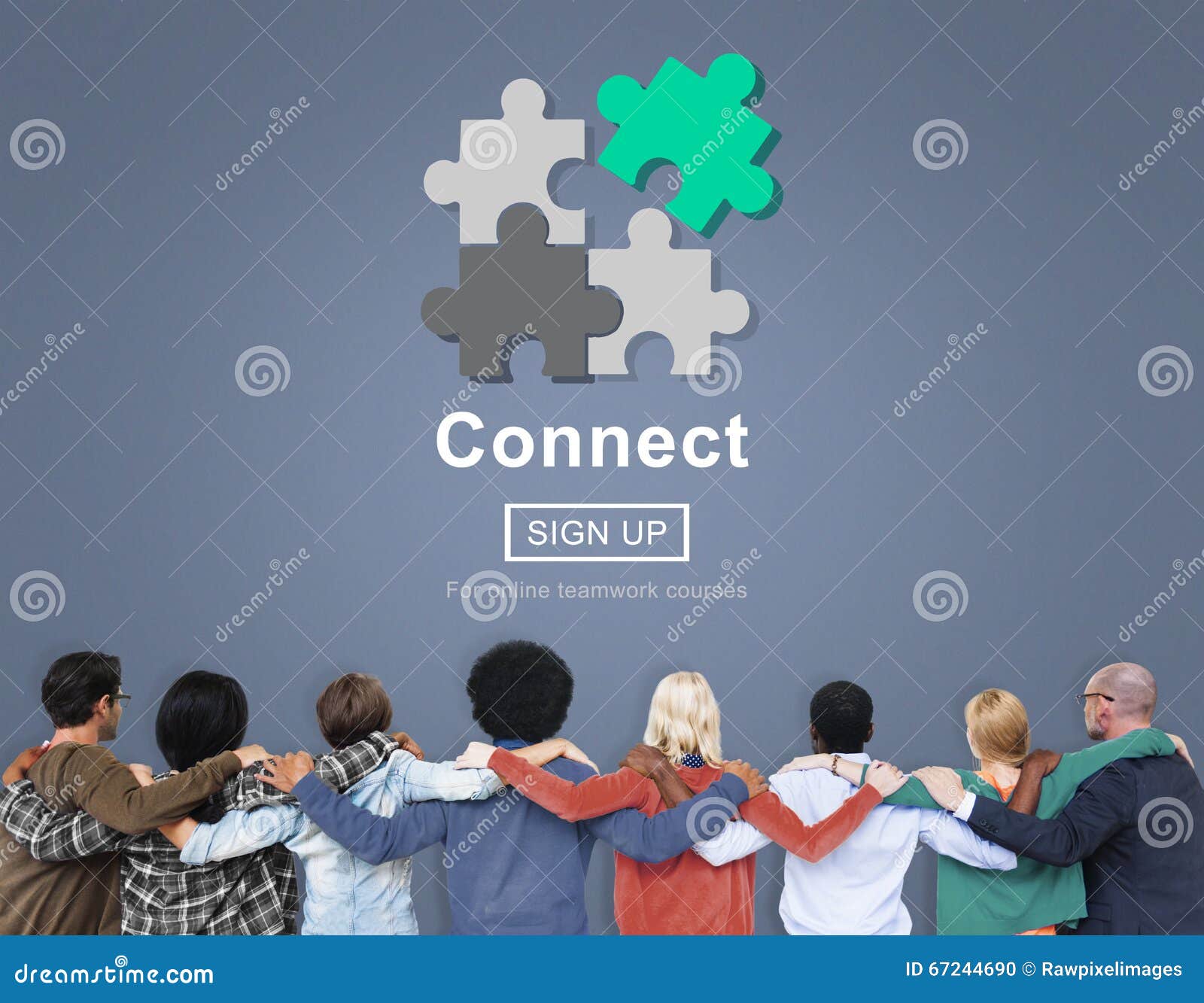 Connect Interaction Team Teamwork Concept Stock Photo - Image of ...