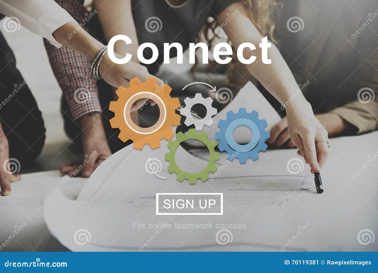 Connect Interaction Team Teamwork Concept Stock Image - Image of office ...