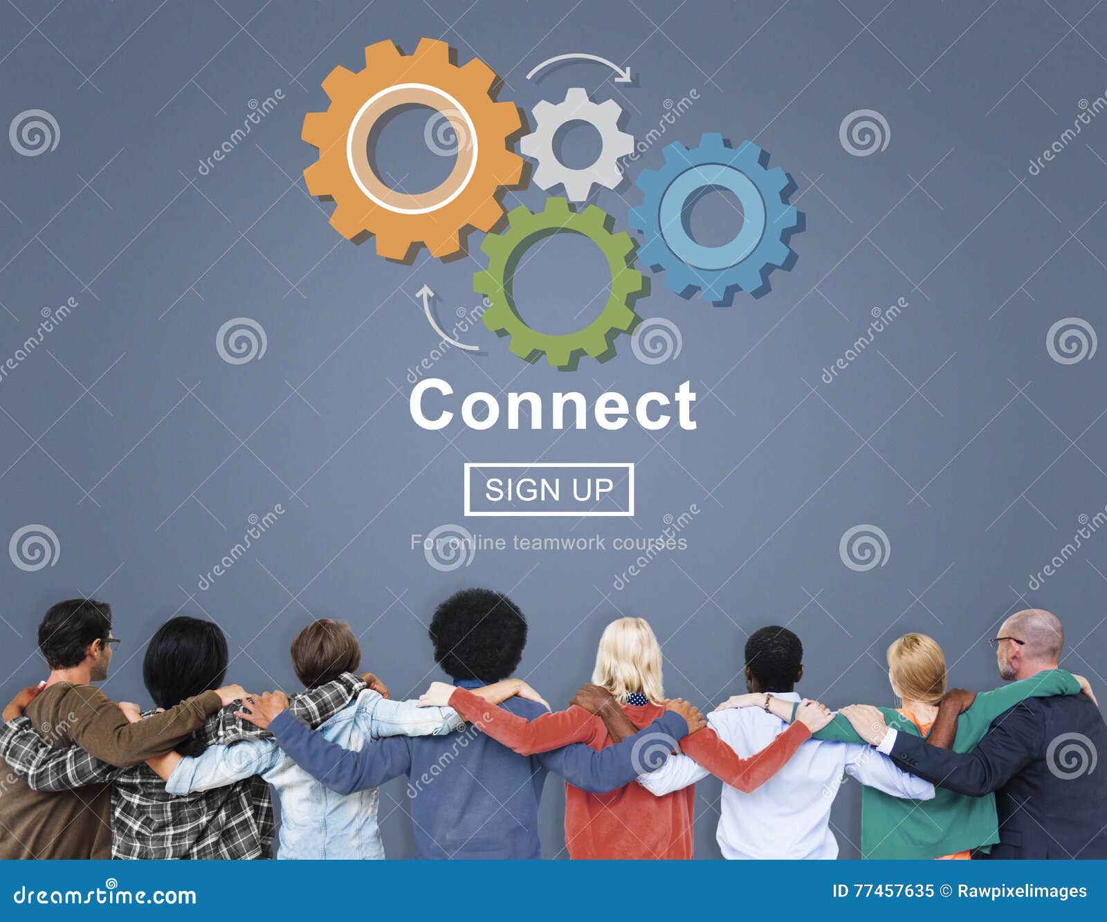 Connect Interaction Team Teamwork Concept Stock Image - Image of symbol ...