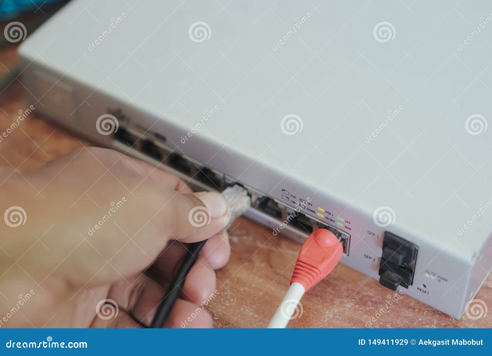 Connect the Intercom System for Home Installation Stock Image - Image ...