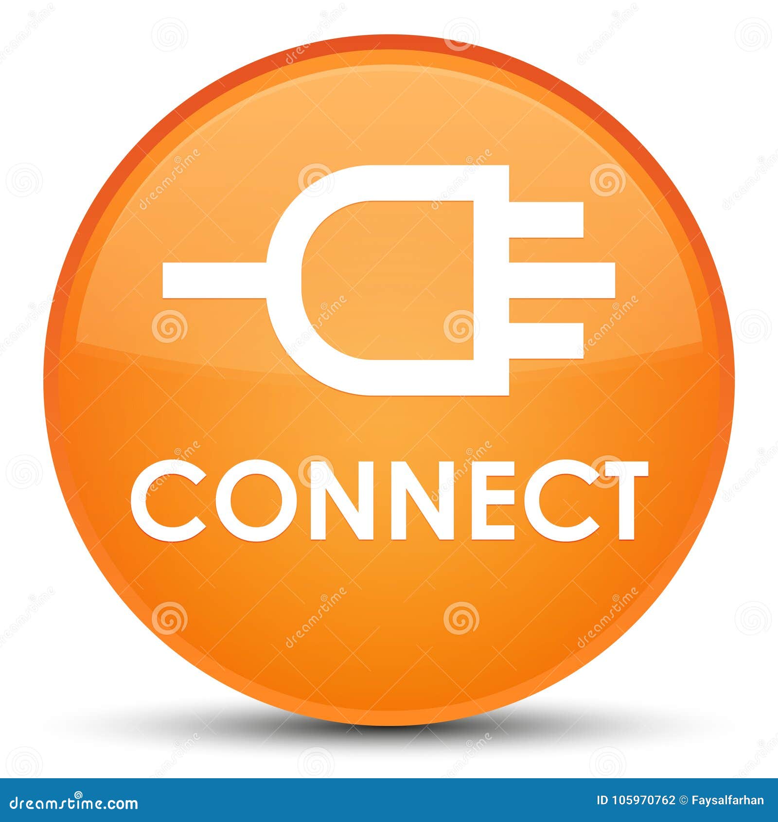 Connect Special Orange Round Button Stock Illustration - Illustration ...