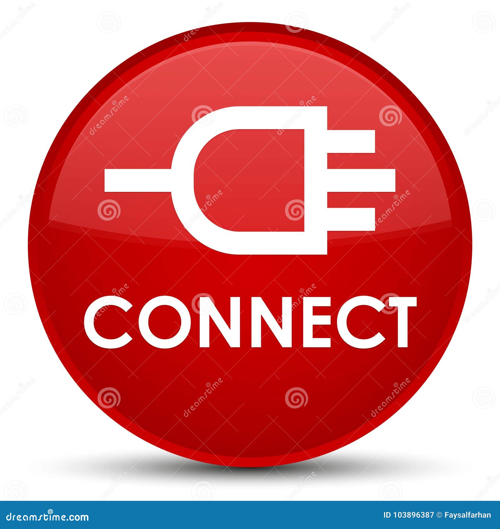 Connect Special Red Round Button Stock Illustration - Illustration of ...