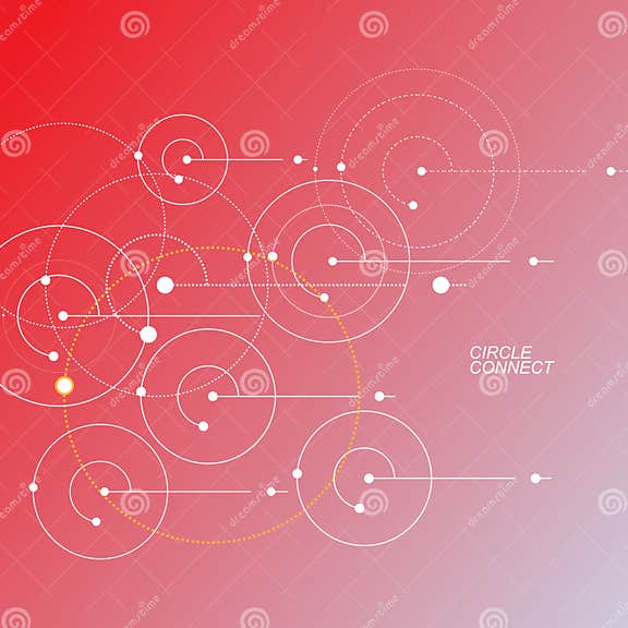 Connect Lines Background. Network Circles Dots. Abstract Connection ...