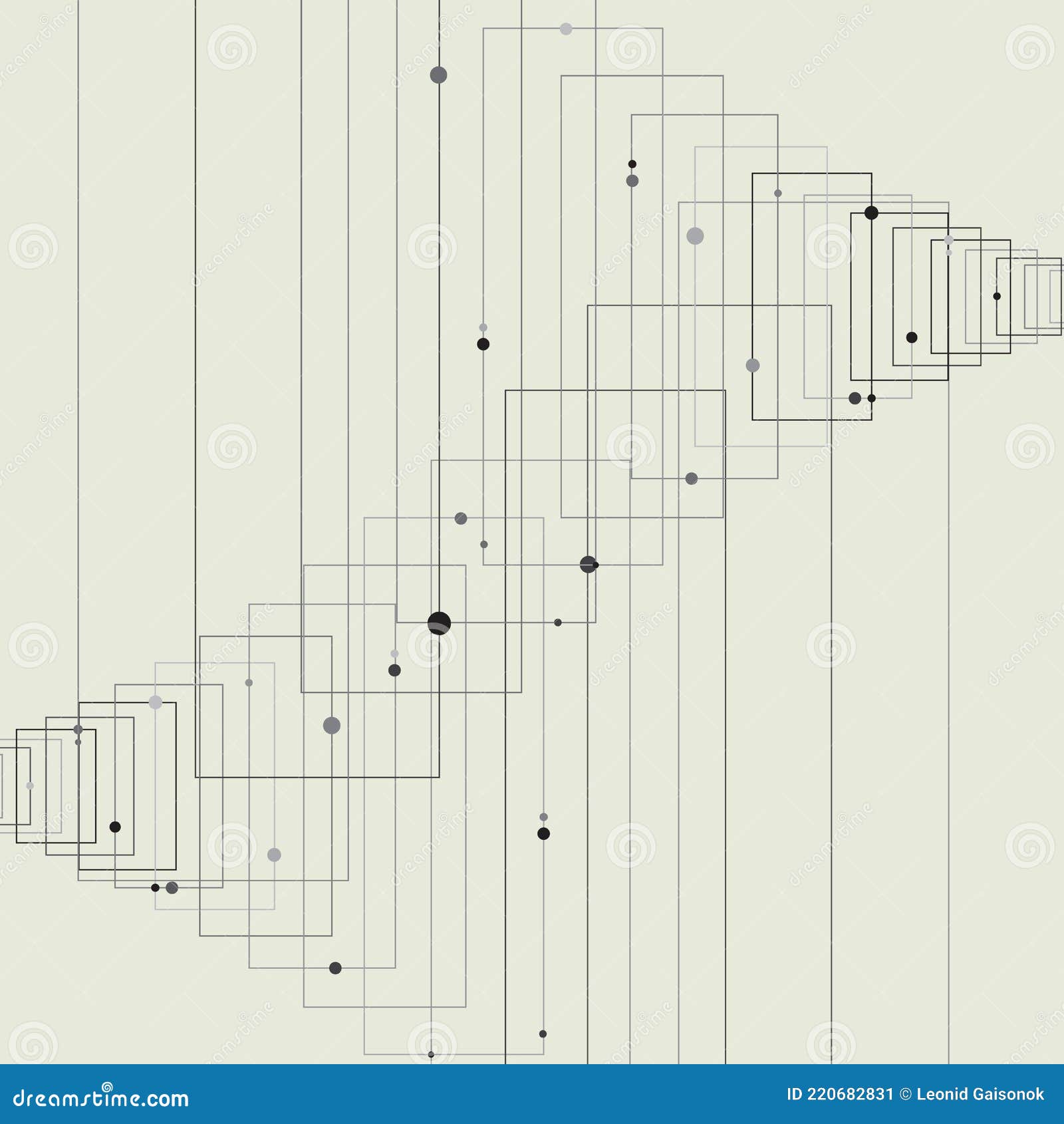 Connect Lines Squares. Abstract Geometric Pattern. Digital ...