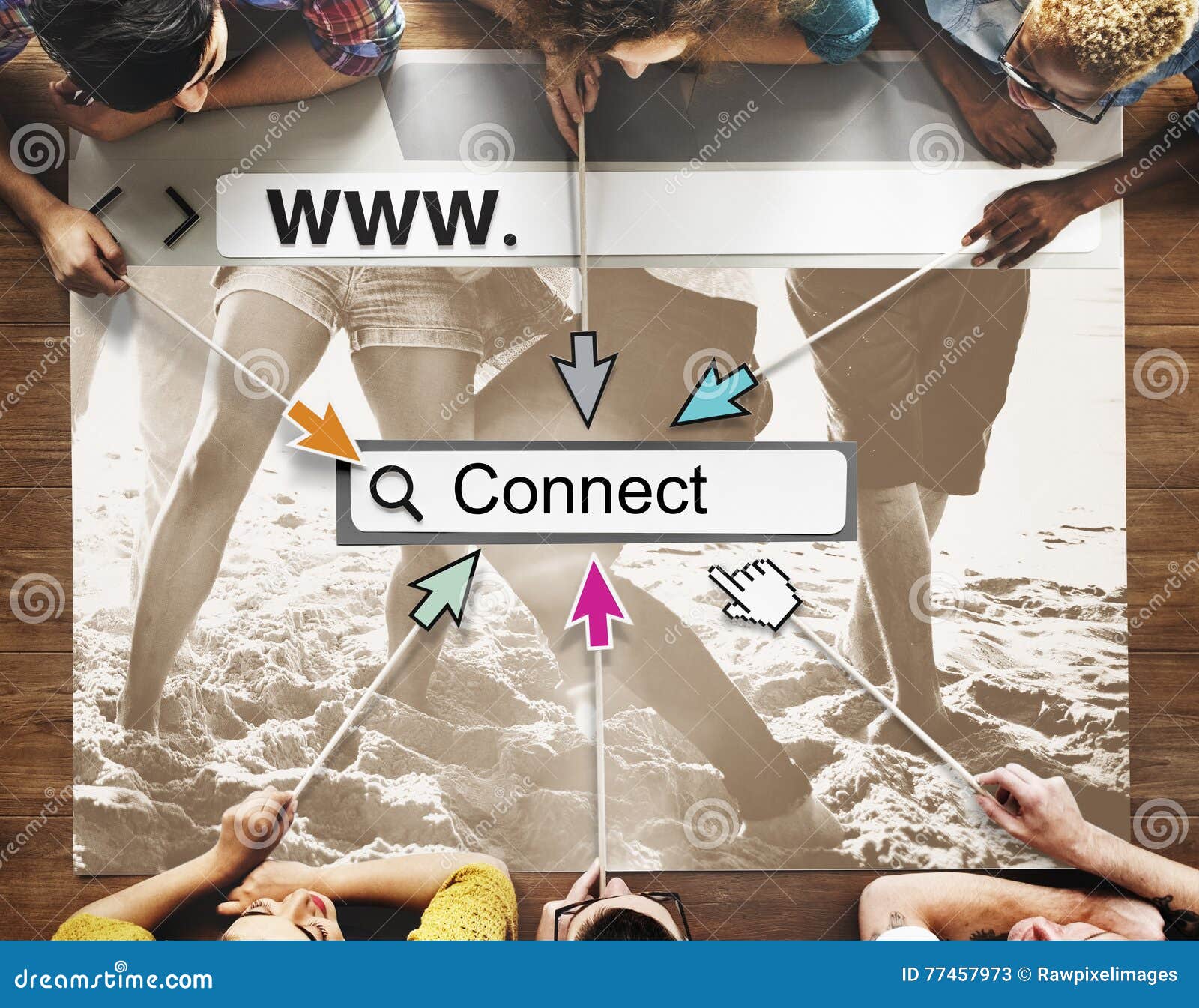 Connect Link Network Online Website Technology UI Concept Stock Image ...