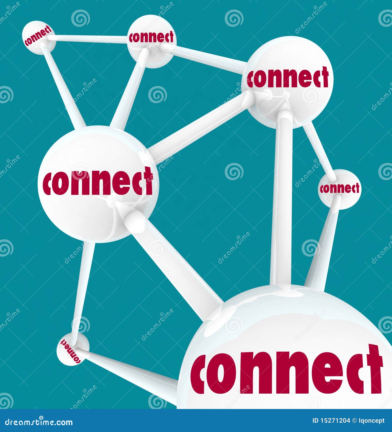 Connect - Linked Spheres in Network Stock Illustration - Illustration ...