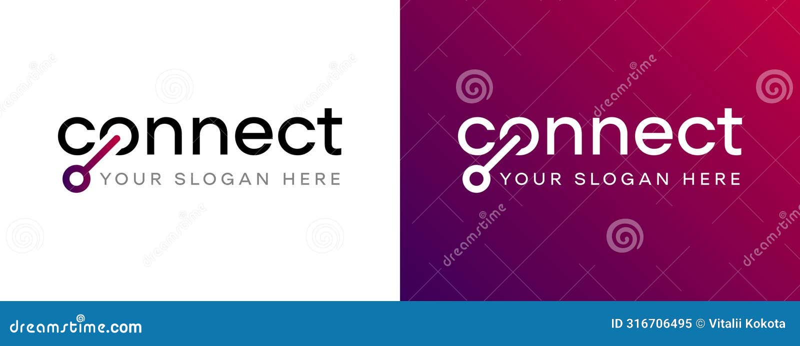 Connect Logo Design Template Elements. Connection Logotype for Your ...