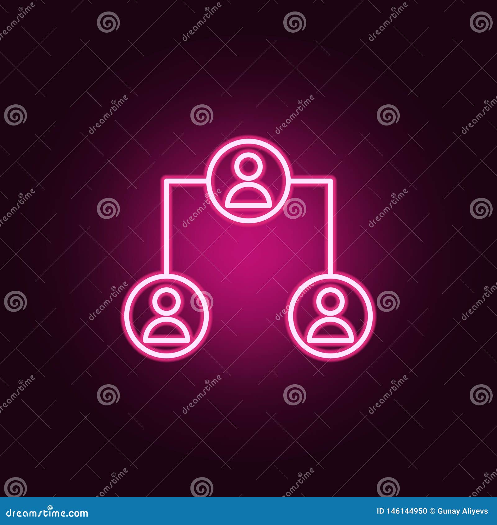Connect Network Neon Icon. Elements of Online and Web Set Stock ...