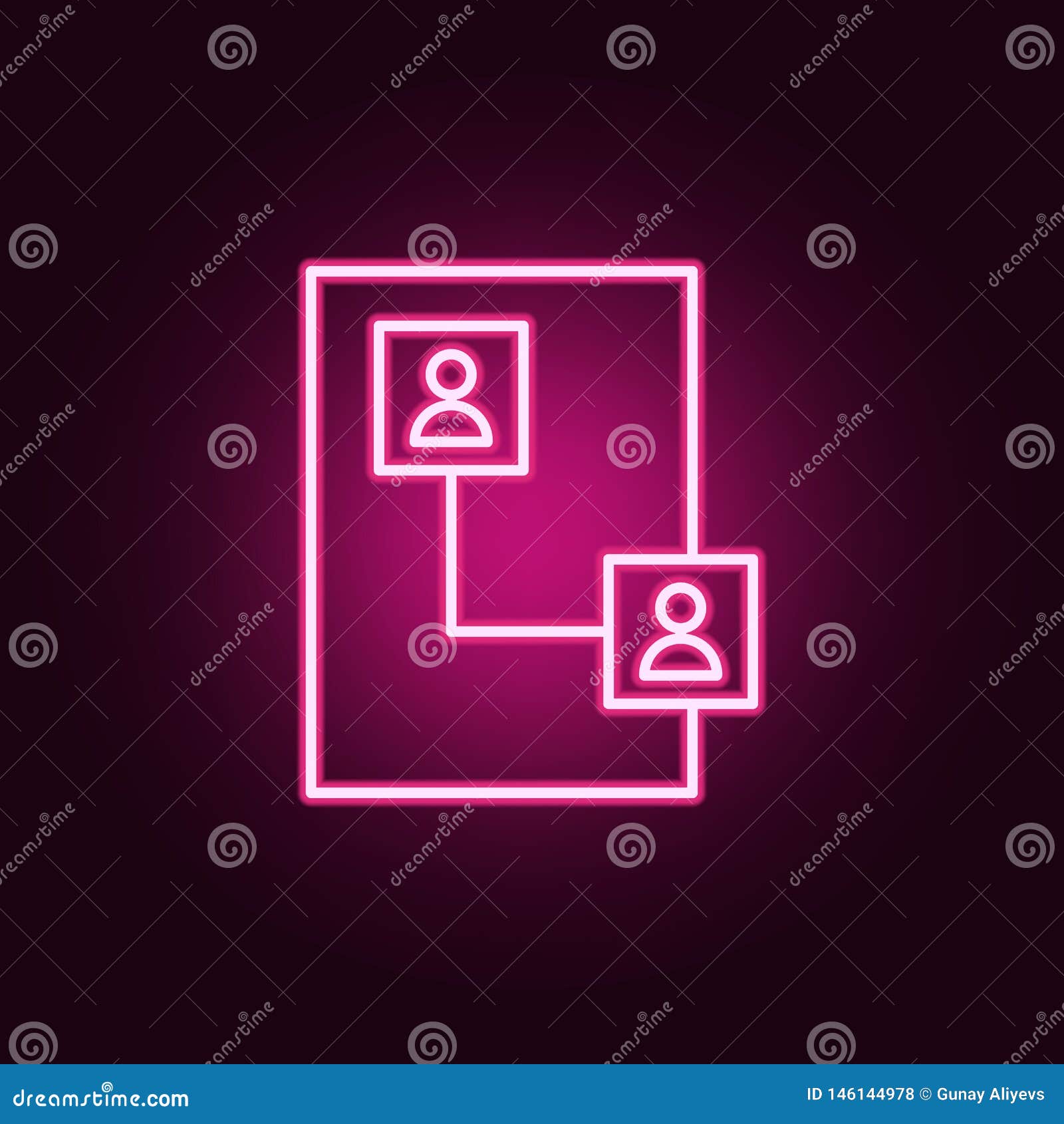 Connect Network Neon Icon. Elements of Online and Web Set Stock ...