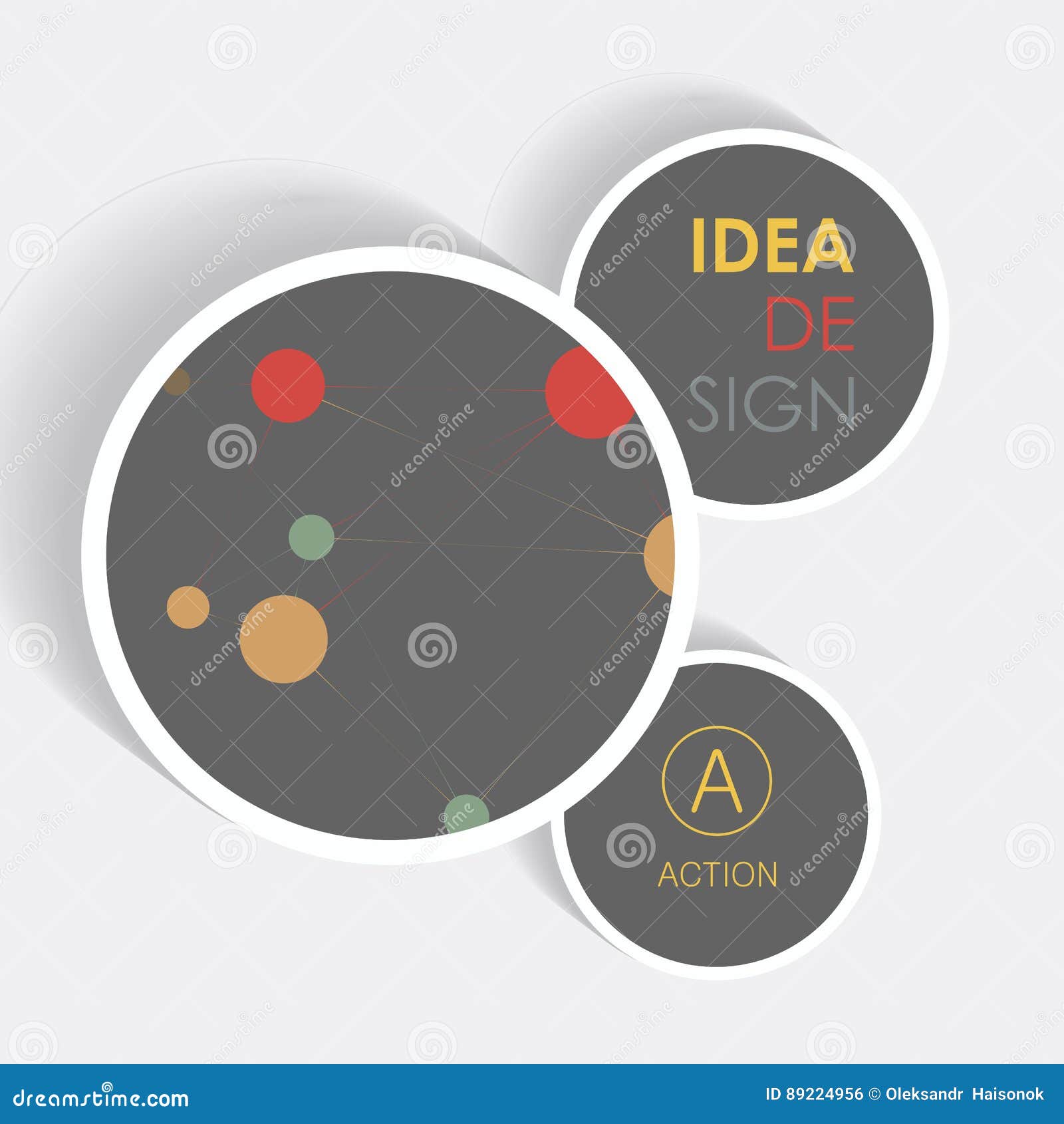 Connect Network Vector Illustration. Single Flat Icon on the Circle ...